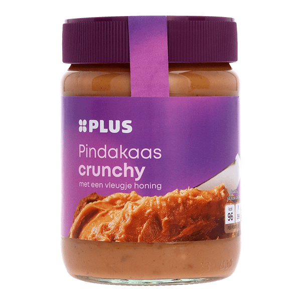 PLUS Pindakaas honing crunchy Per Pot 350 g