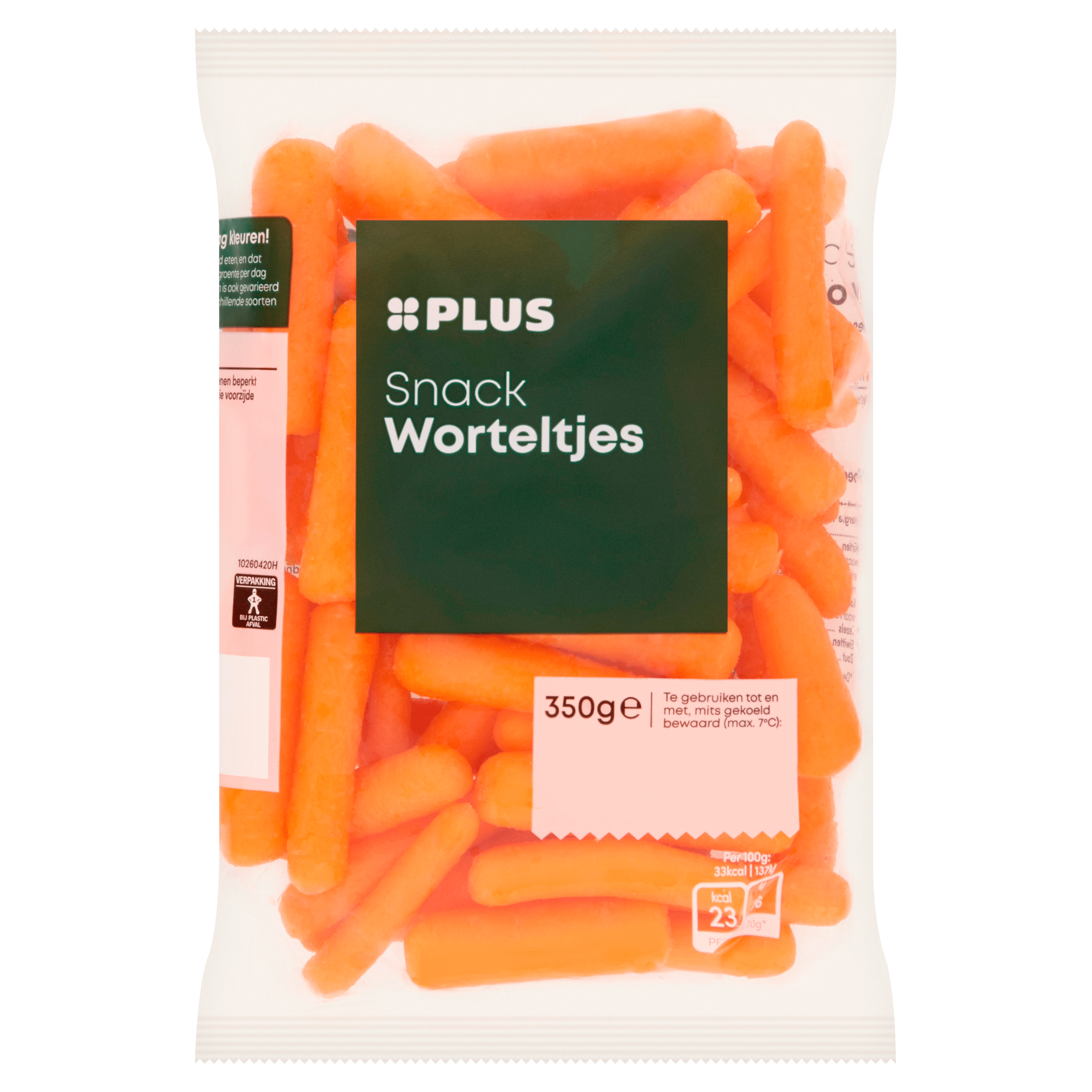 PLUS Snackworteltjes Per Zak 350 g