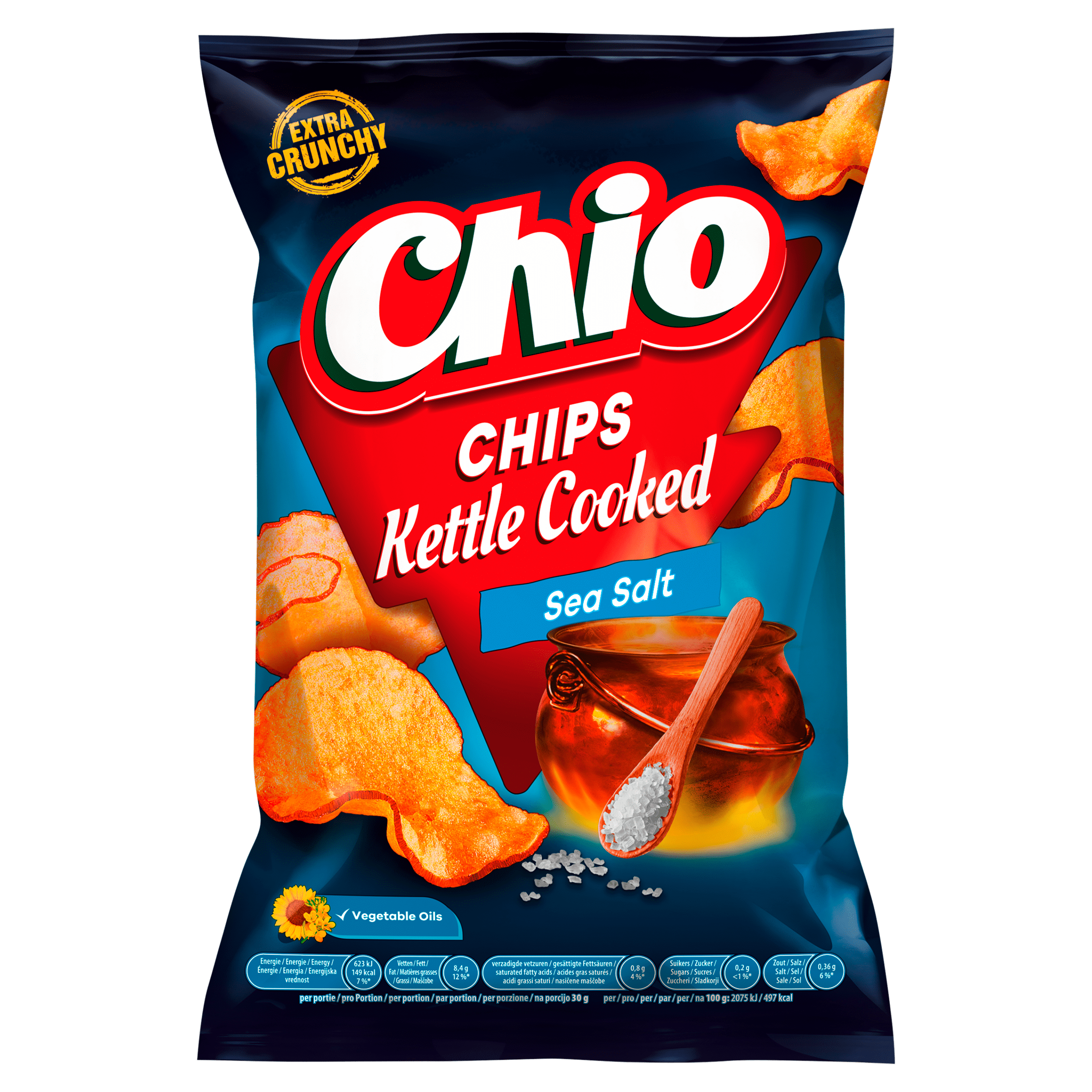 Chio Kettle cooked chips sea salt Per Zak 150 g