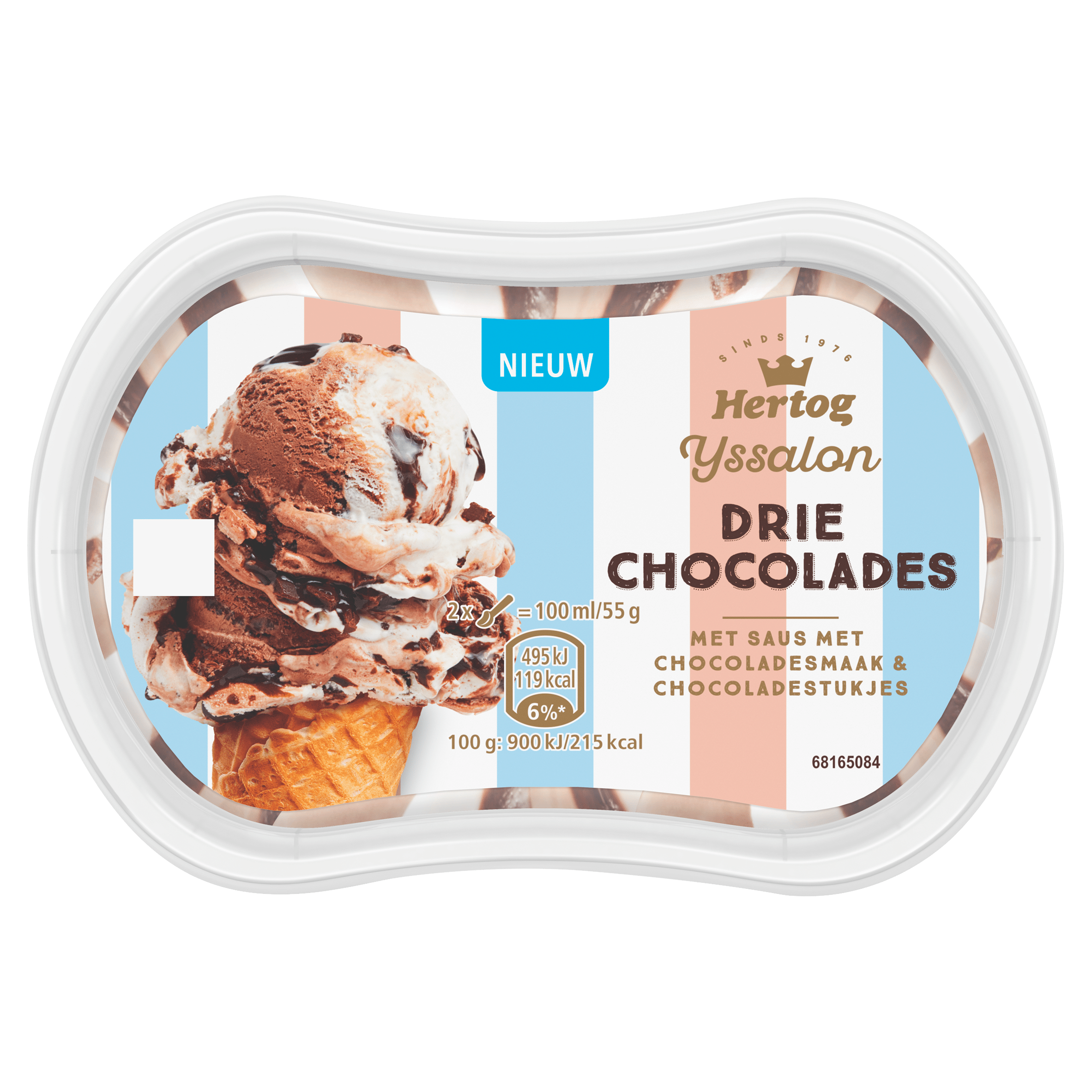 Hertog Hertog IJs drie chocolades Per Koker 200 ml