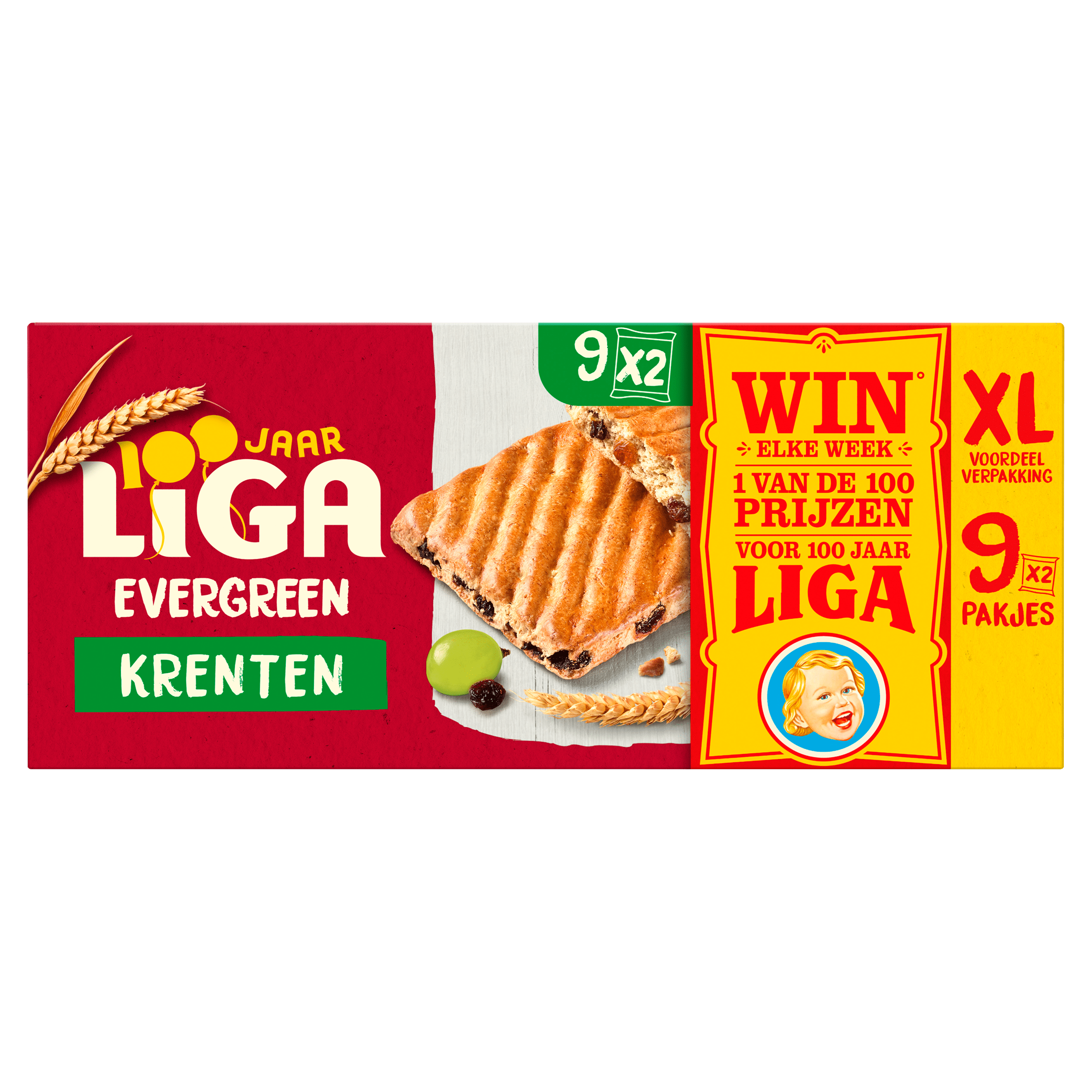 Liga Evergreen koekjes krenten XL Per Doos 337 g