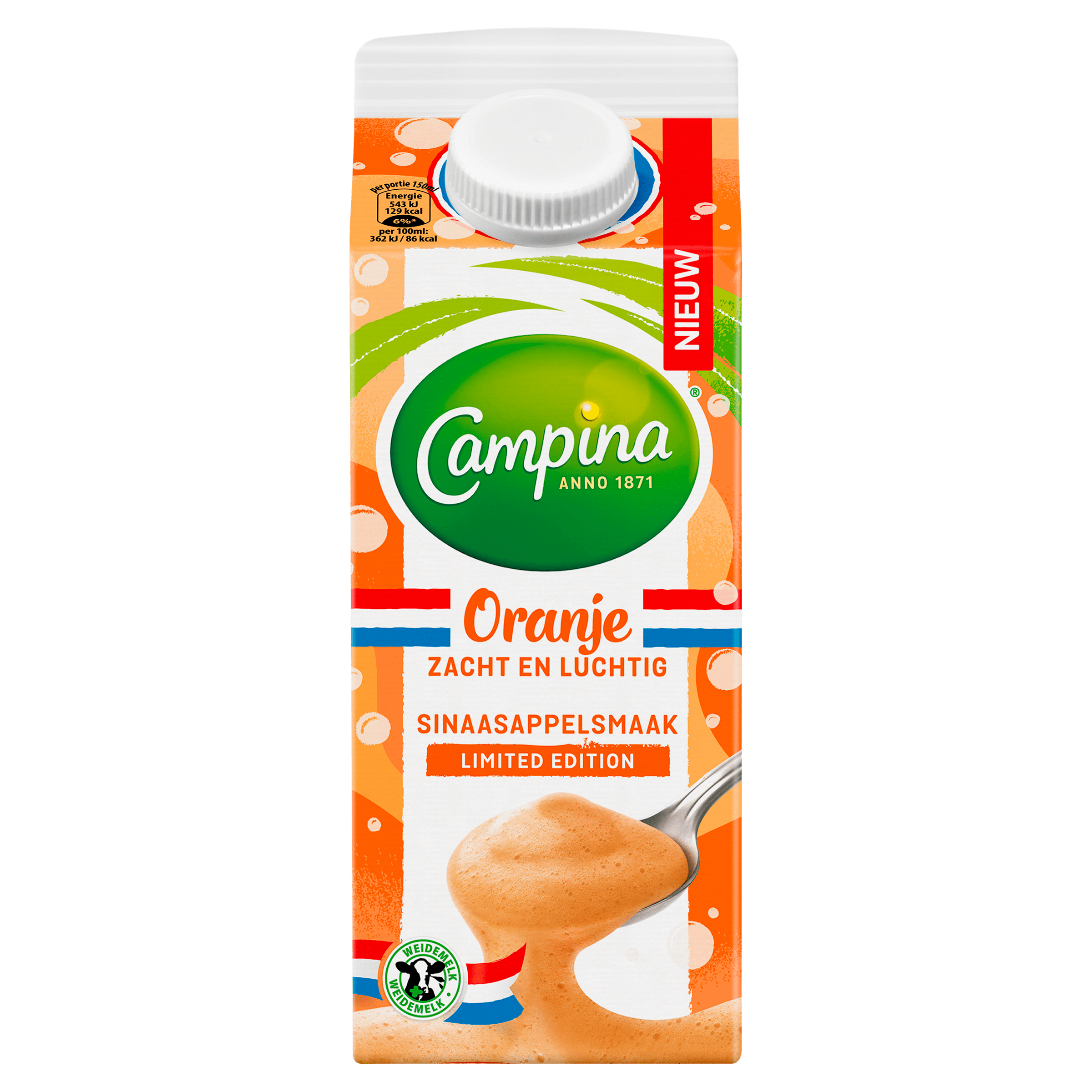 Campina Limited edition 1 - Oranje vla Per Pak 750 ml