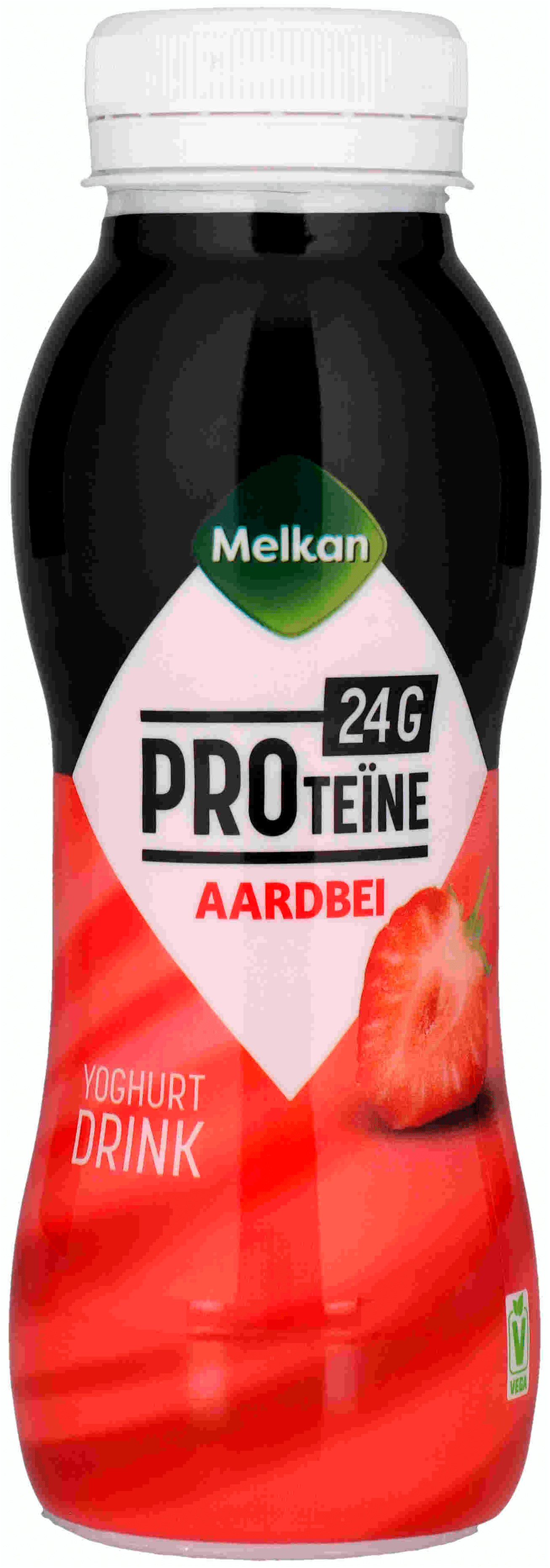 Melkan High Protein yoghurtdrink aardbei Per Fles 240 g