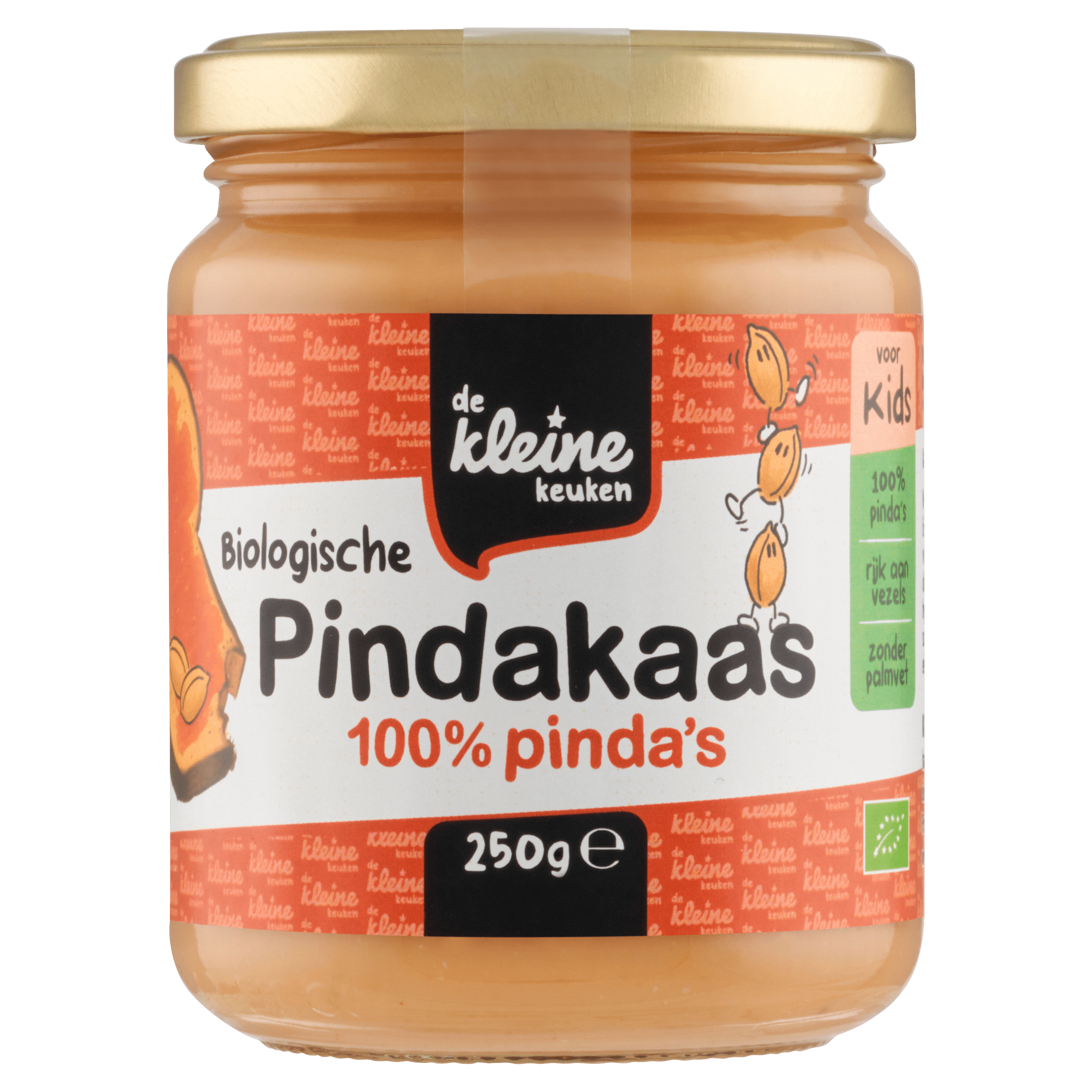 De Kleine Keuken 6+ Pindakaas biologisch Per Pot 250 g