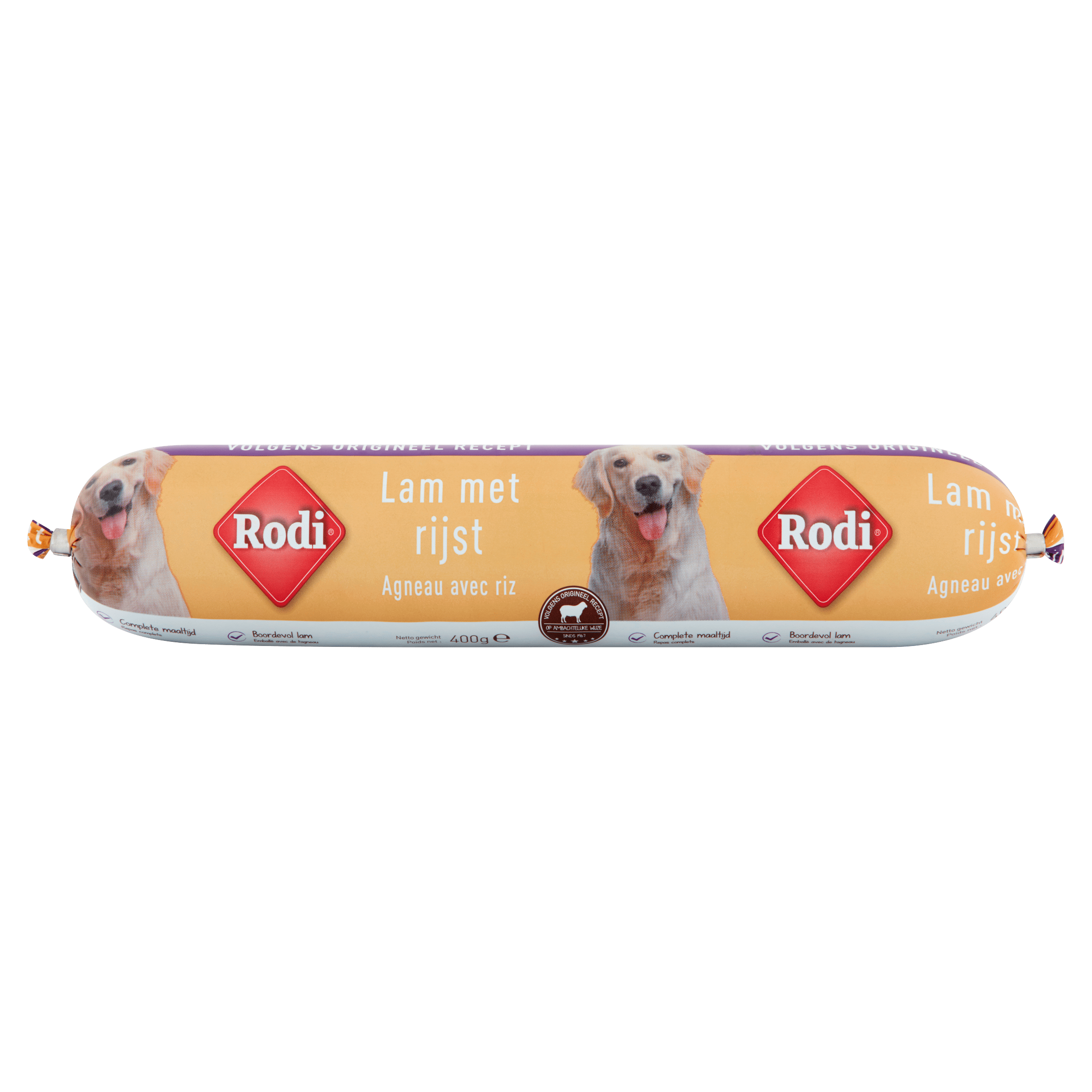 Rodi Worst lam en rijst Per Krimp 400 g