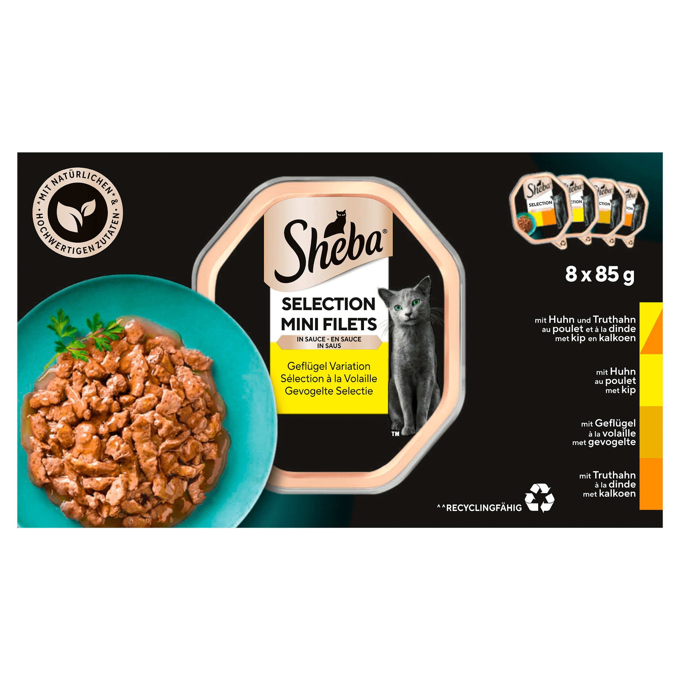 Sheba Mini Filets Gevogelte in Saus Per Pak 680 g