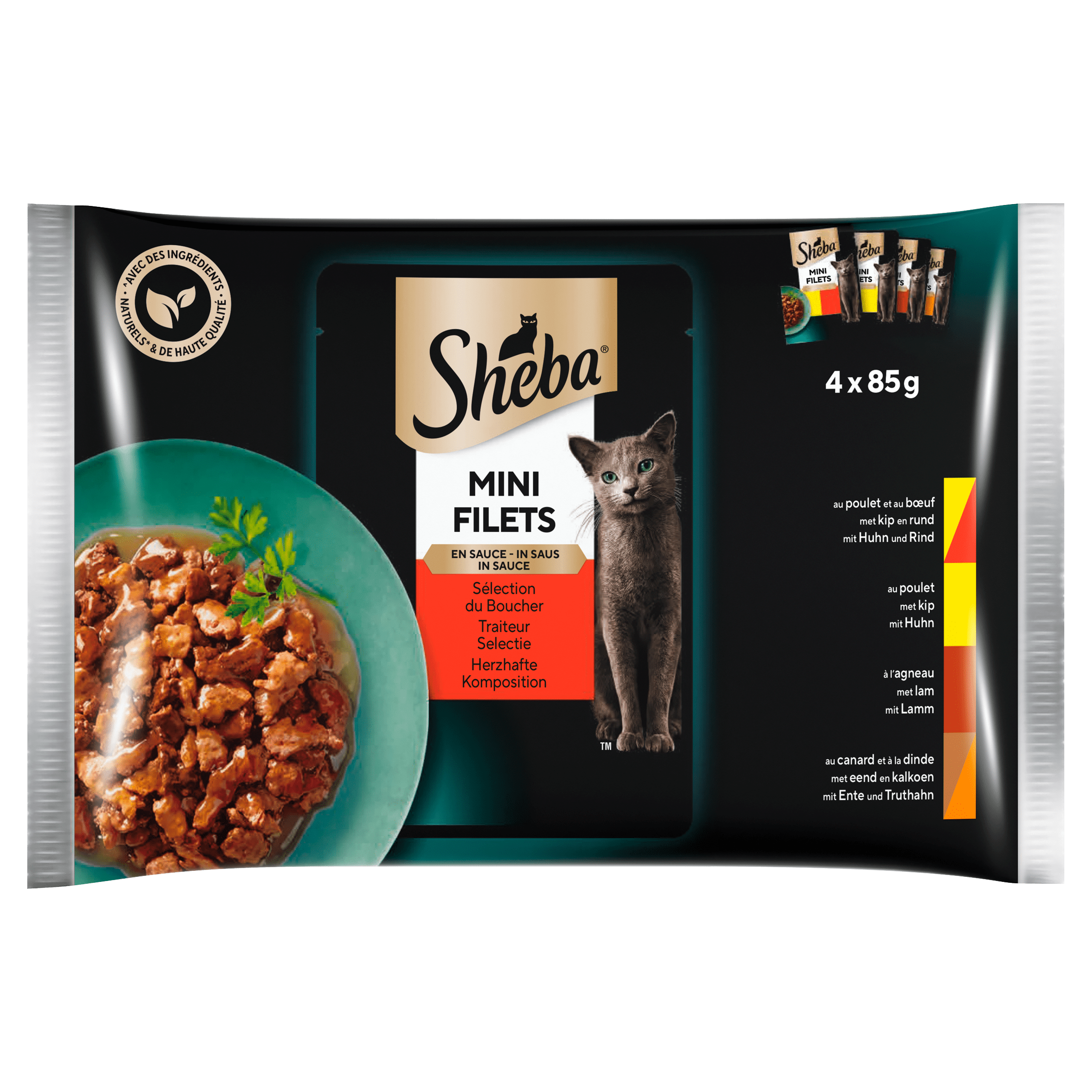 Sheba Mini Filets Traiteur in Saus Nat Per Pak 340 g