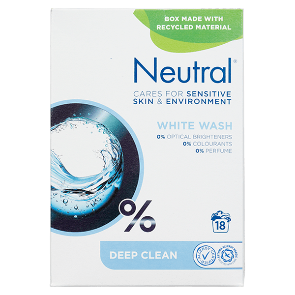 Neutral Wasmiddel poeder parfumvrij wit Per Doos 1188 g