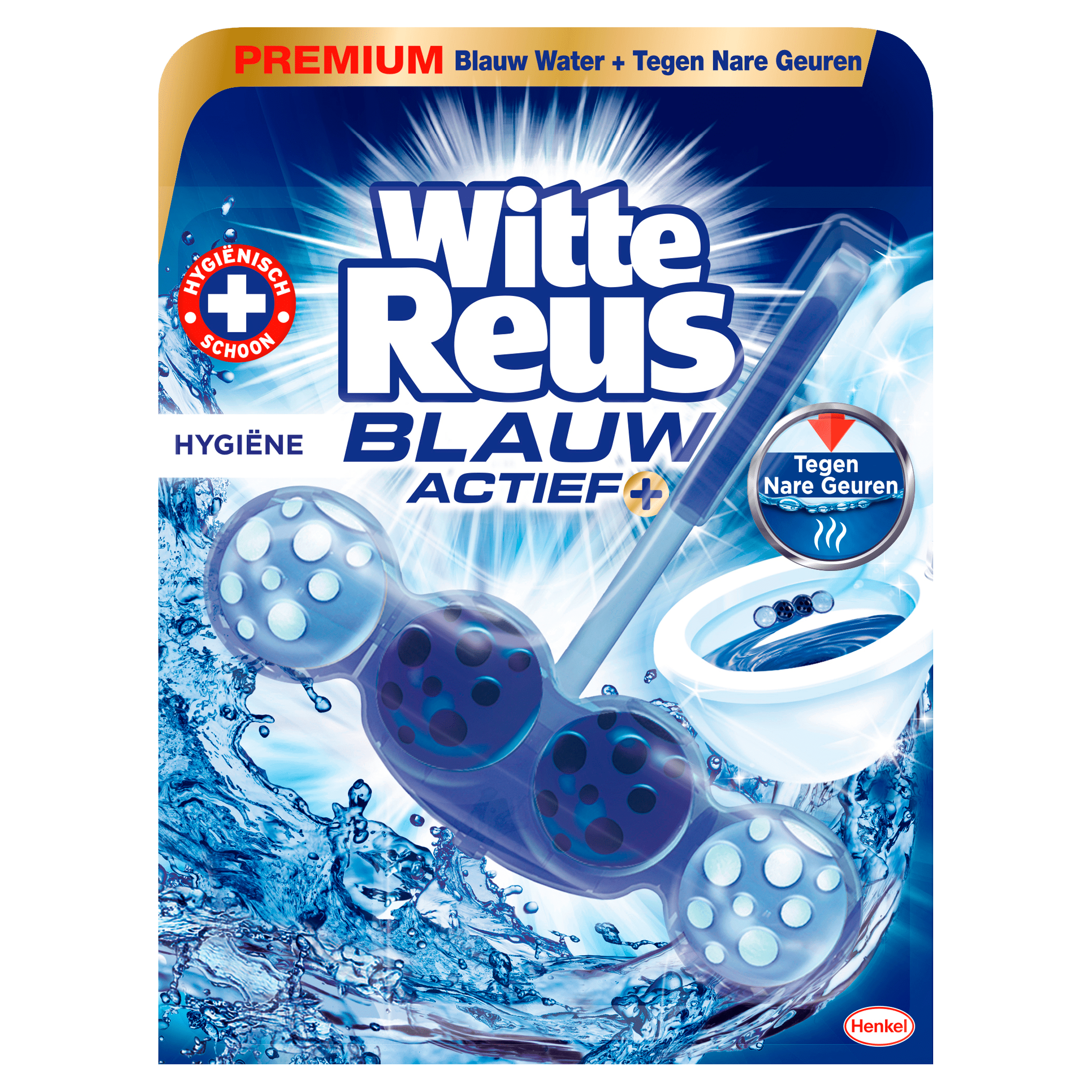 Witte Reus Toiletblok blauw actief hygiëne Per Blister 1 st