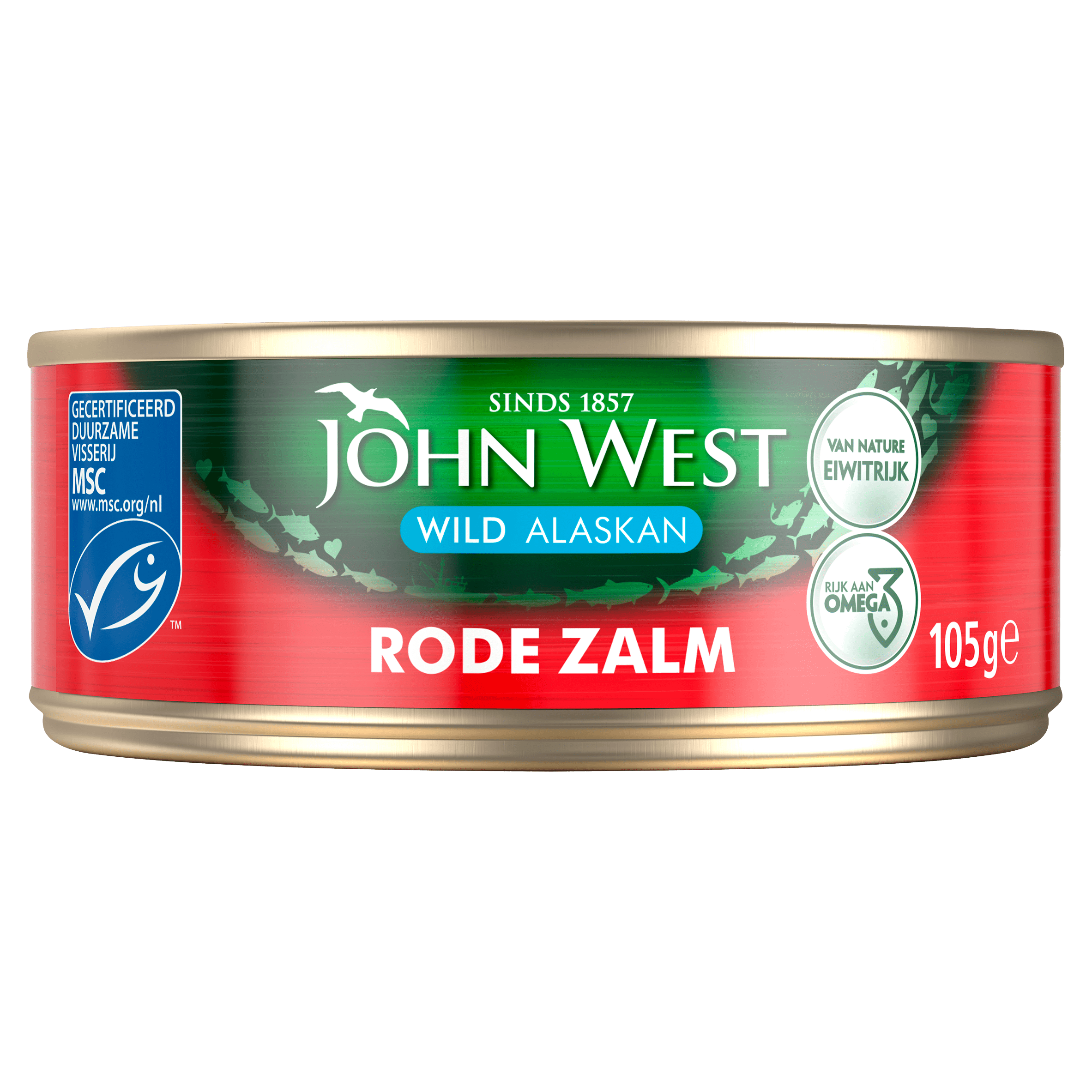 John West Rode zalm MSC Per Blik 105 g