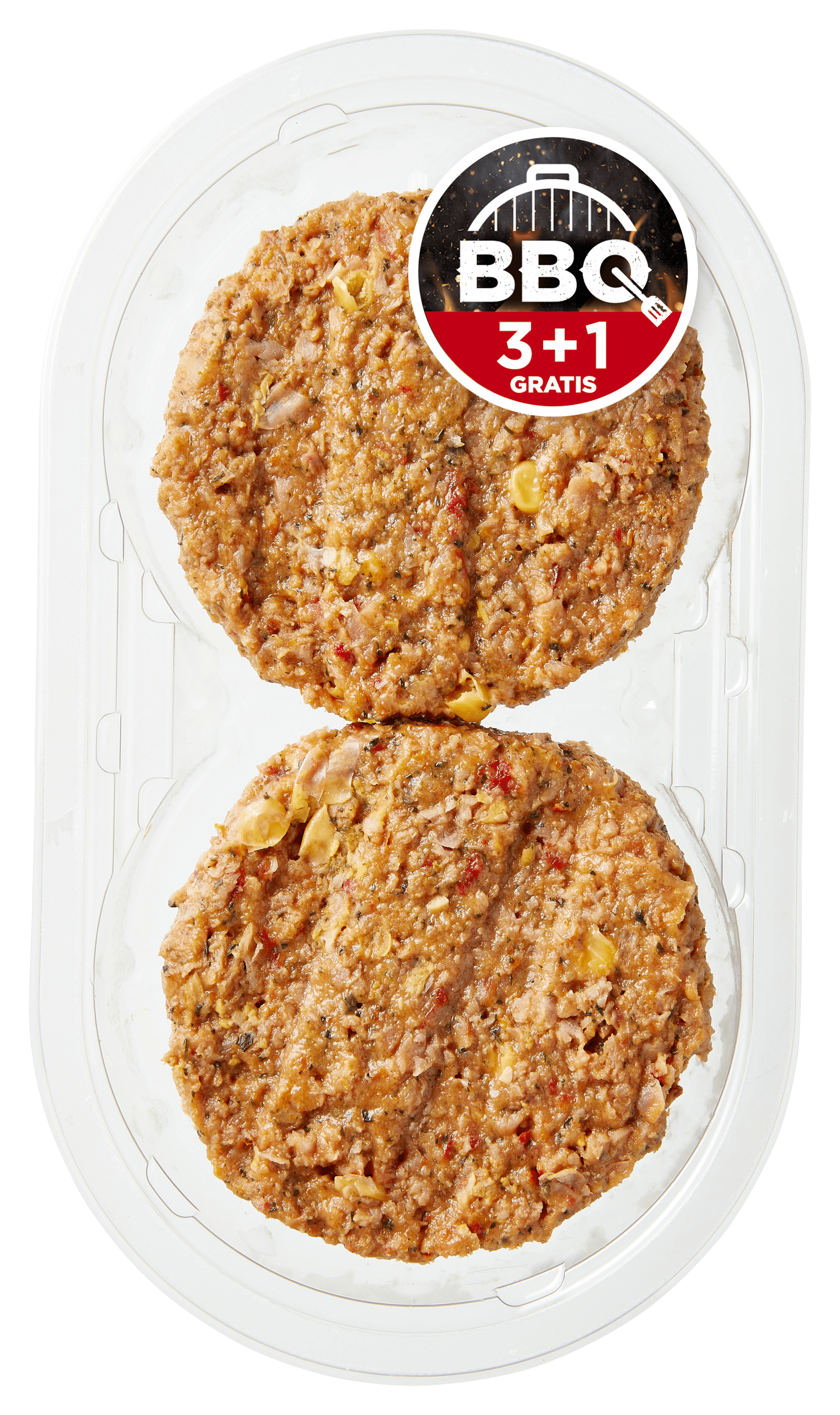 PLUS BBQ Plantaardige Mexicaanse burger Per Tray 227 g