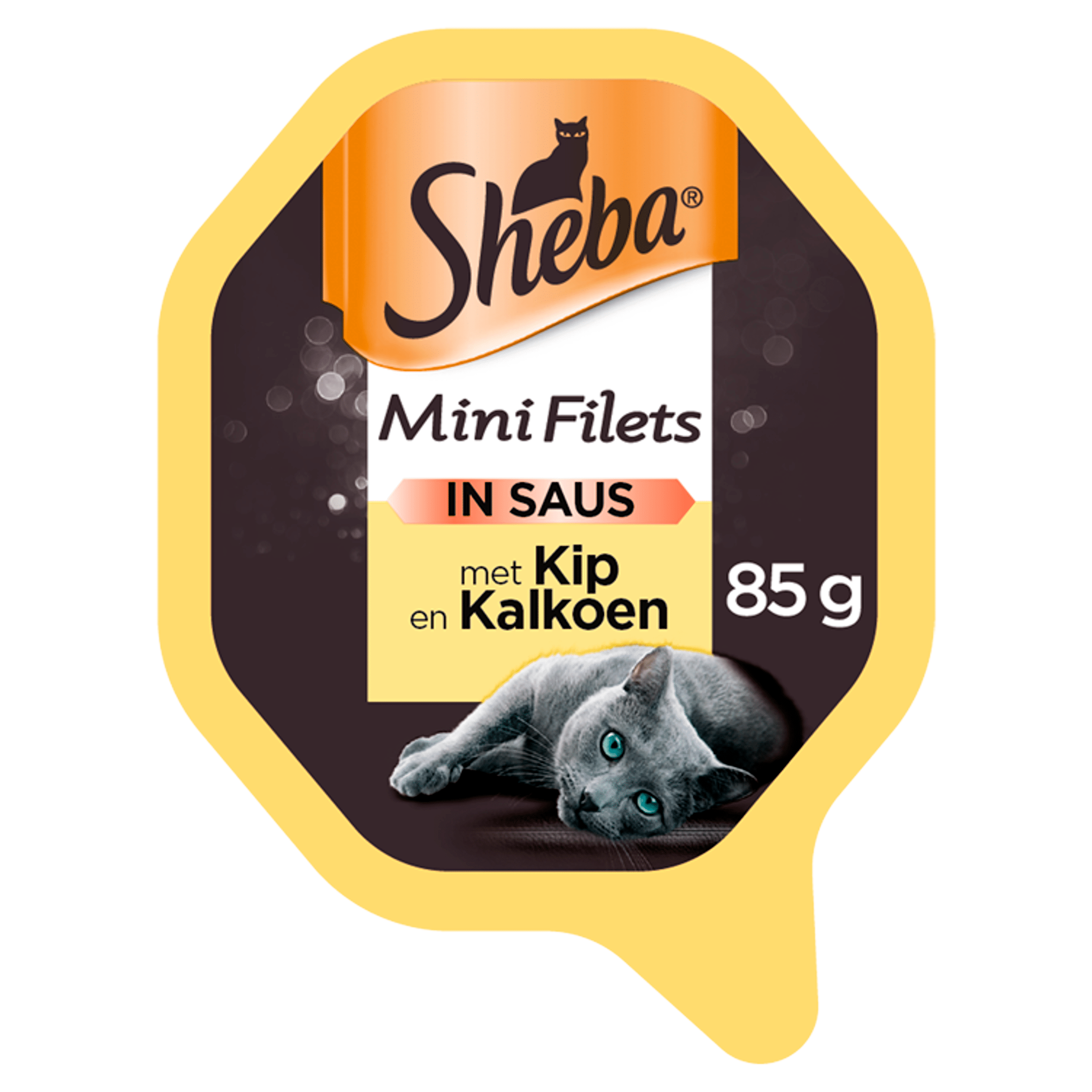 Sheba Mini Filets Kip&Kalkoen In Saus Per Kuipje 85 g