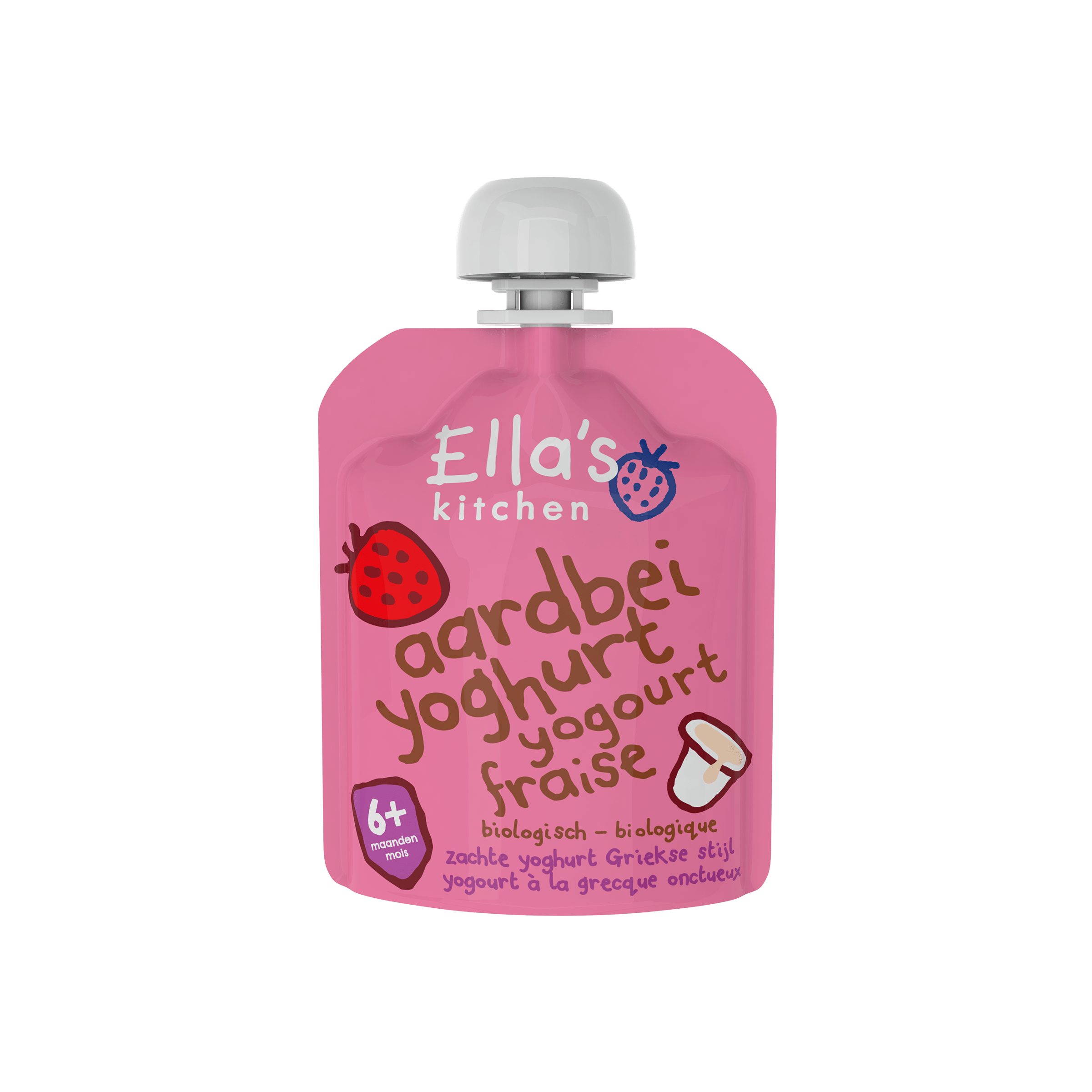 Ella's Kitchen 6+ Aardbei yoghurt Griekse stijl Per Stazak 90 g