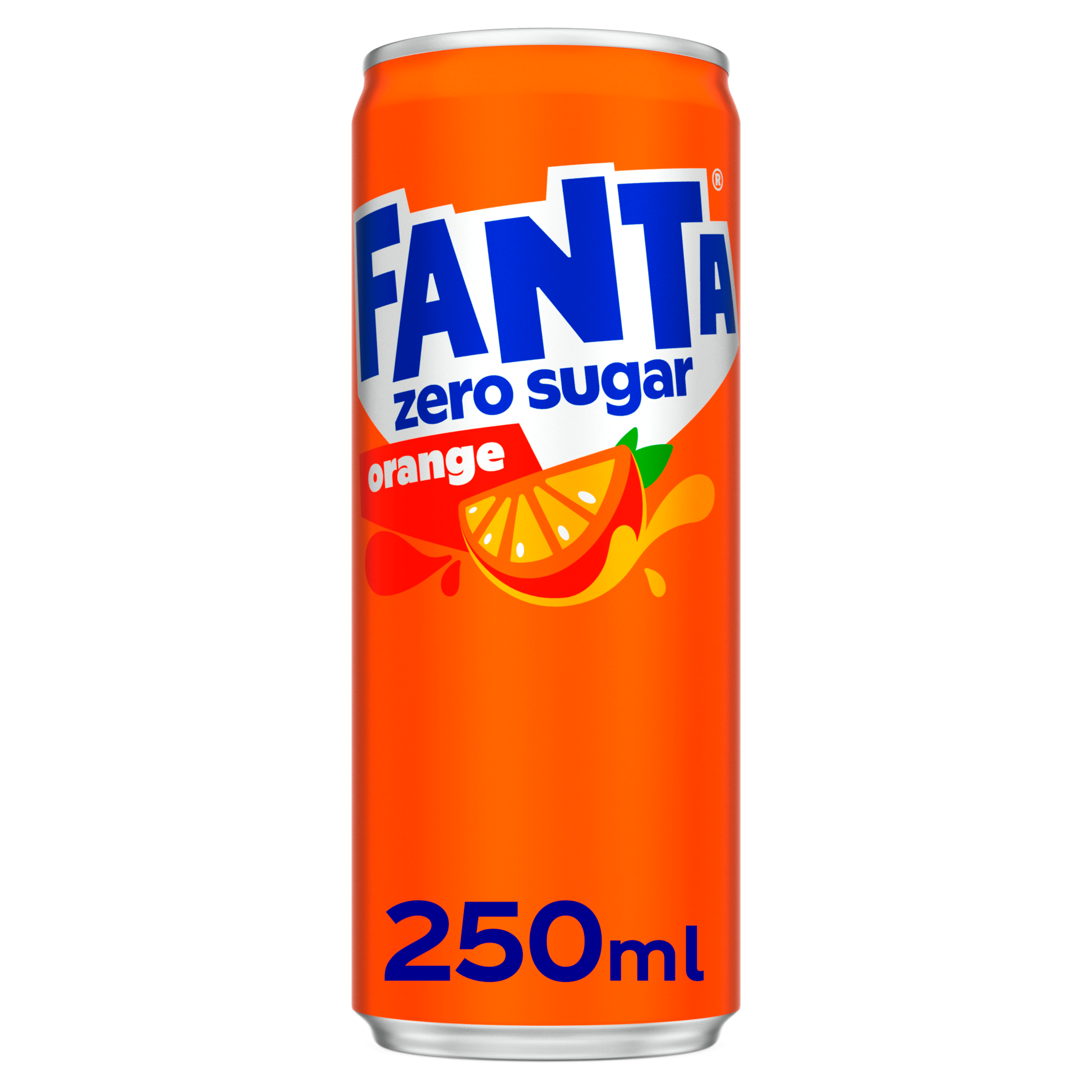 Fanta Orange zero sugar Per Blik 250 ml
