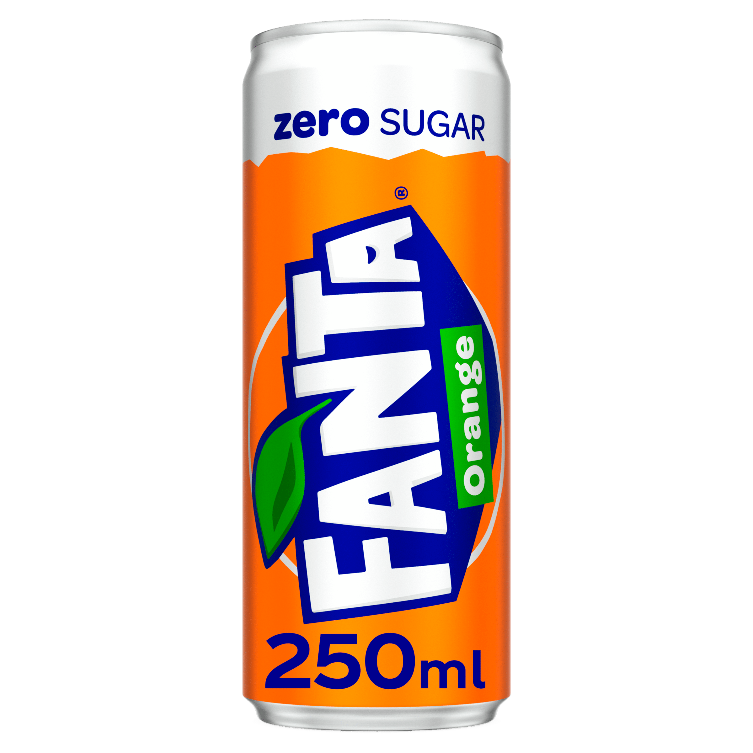Fanta Orange zero sugar Per Blik 250 ml