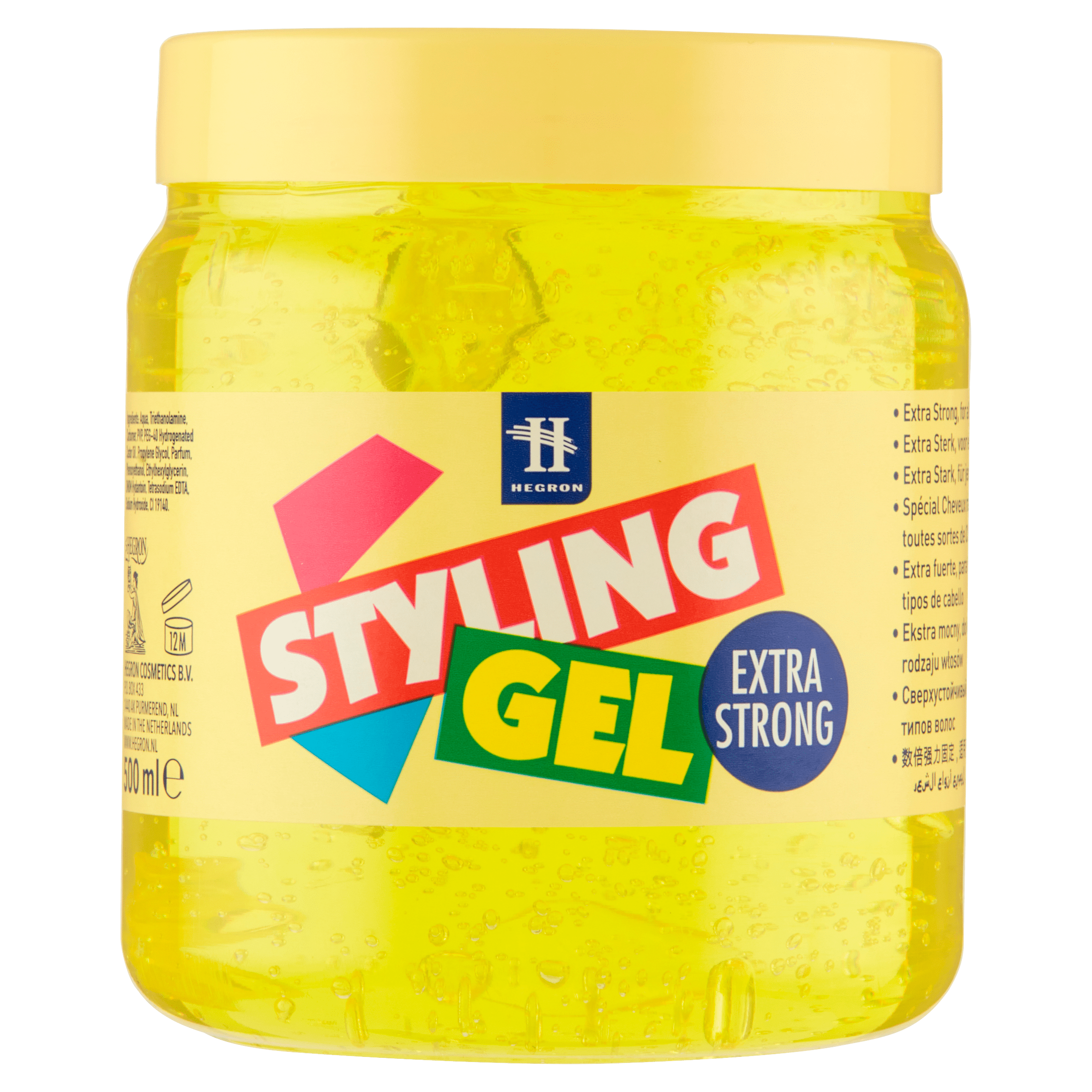 Hegron Styling haargel extra strong Per Pot 500 ml