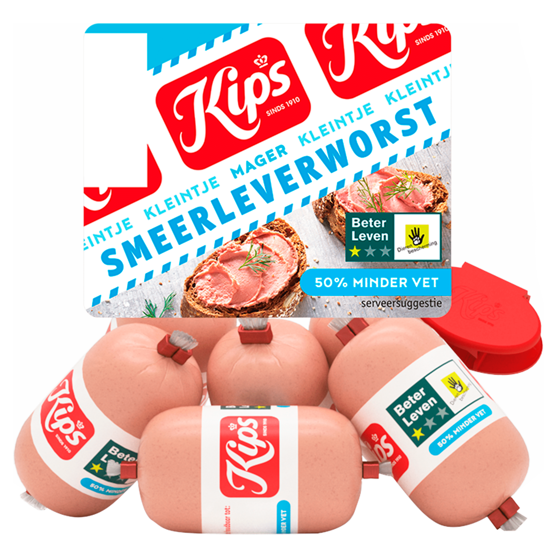 Kips Kleintje smeerleverworst mager Per Pak 120 g