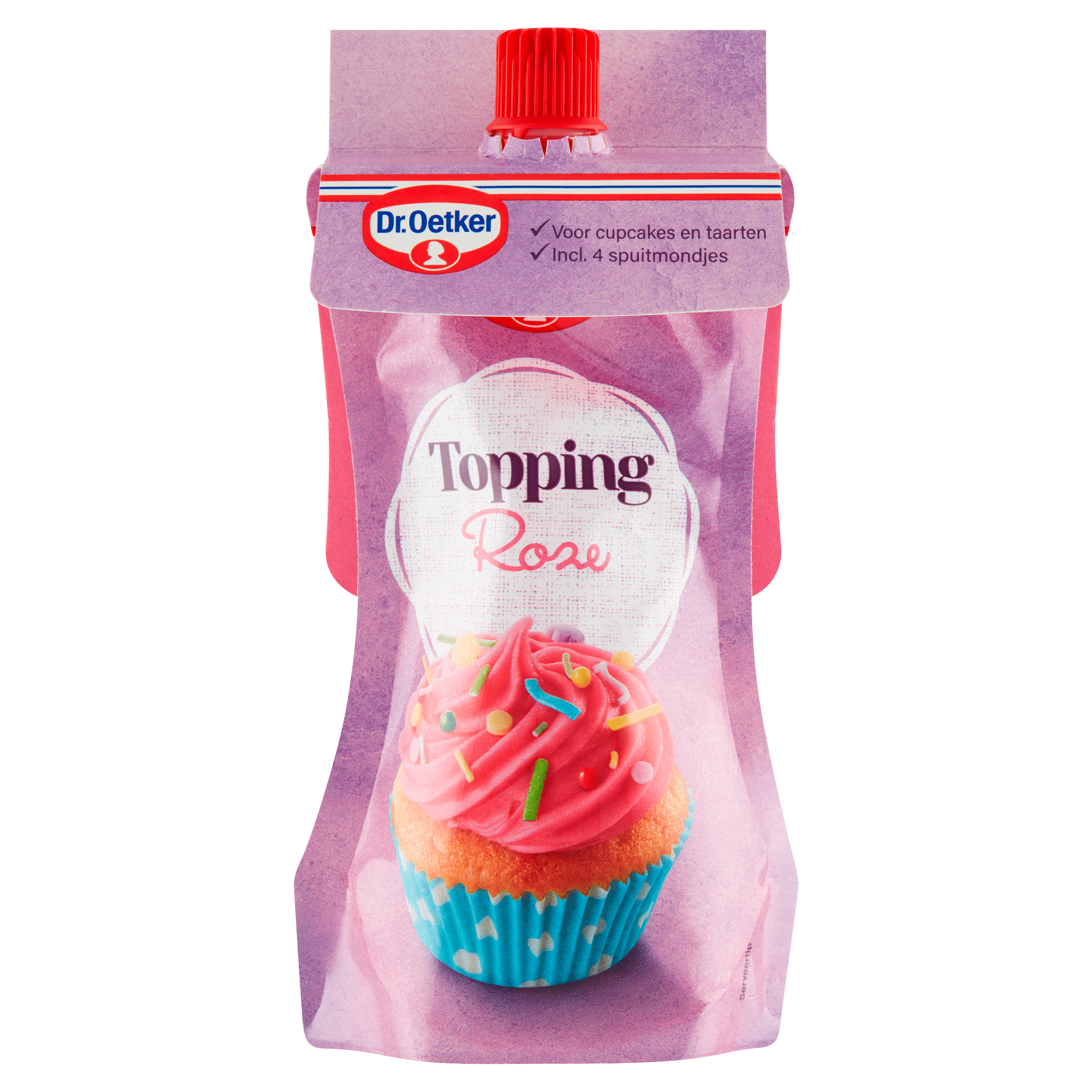 Dr. Oetker Topping roze taart versiering Per Zak 140 g (per kilo €26.36)
