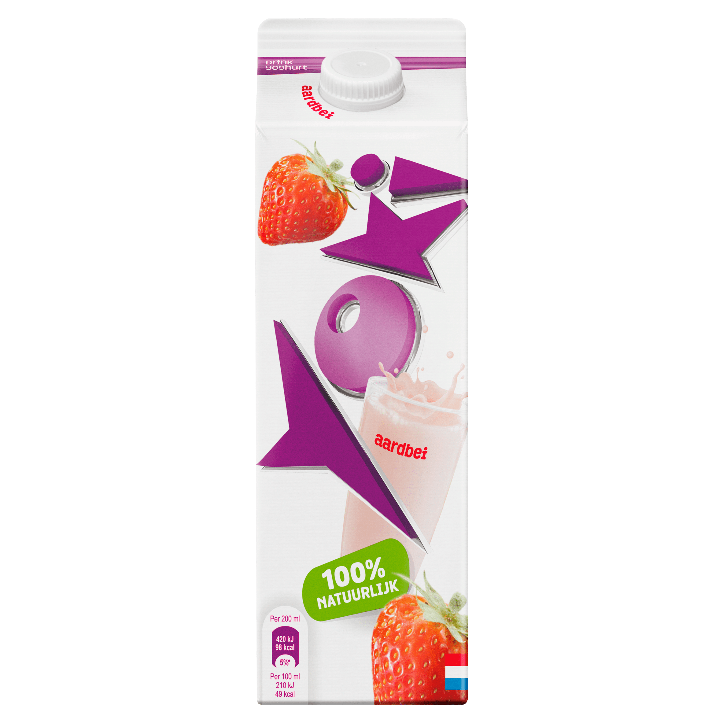 Yoki Drink aardbei Per Pak 1000 ml