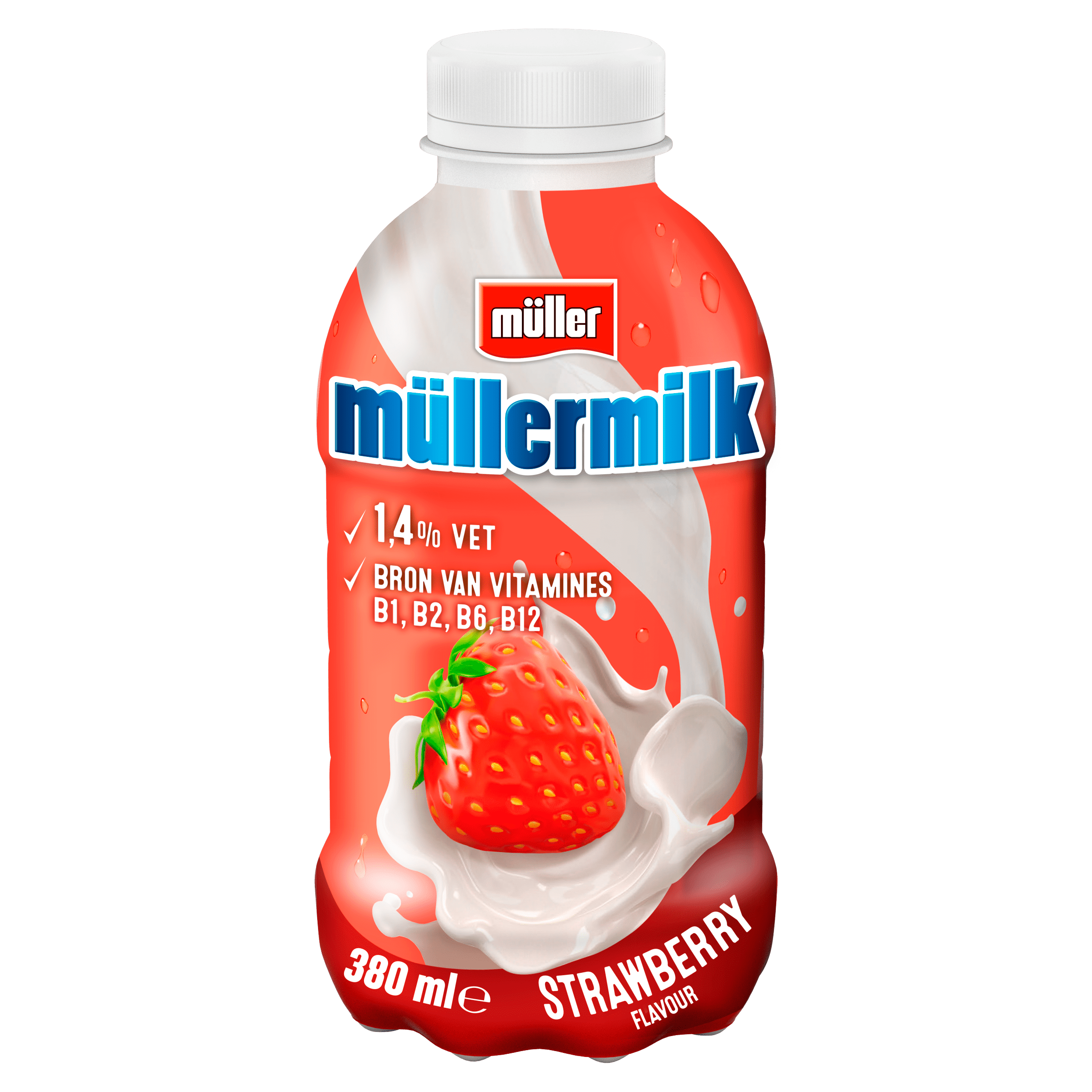 Muller Milk strawberry Per Pak 378 ml
