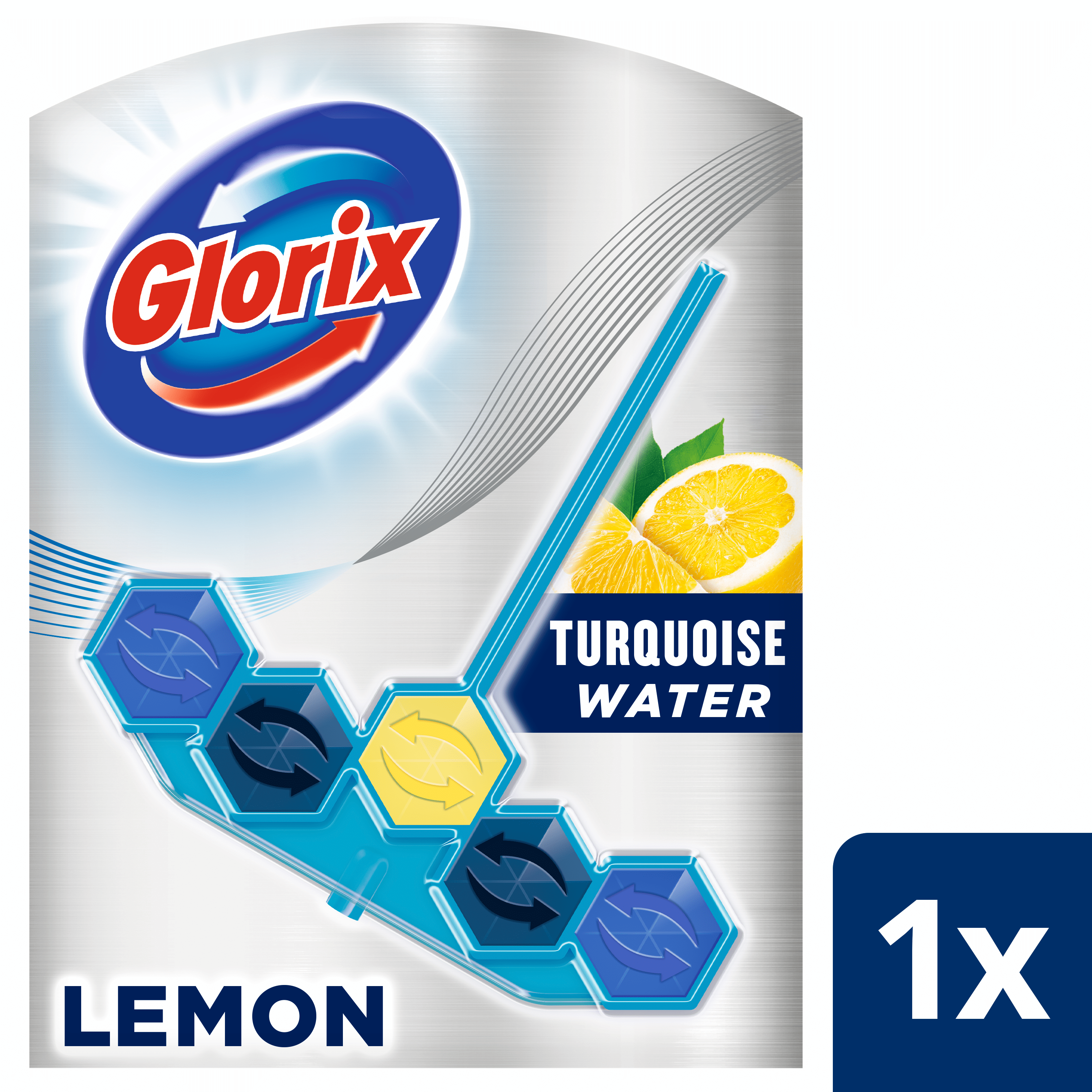 Glorix Toiletblok blauw water turquoise Per Blister 1 st