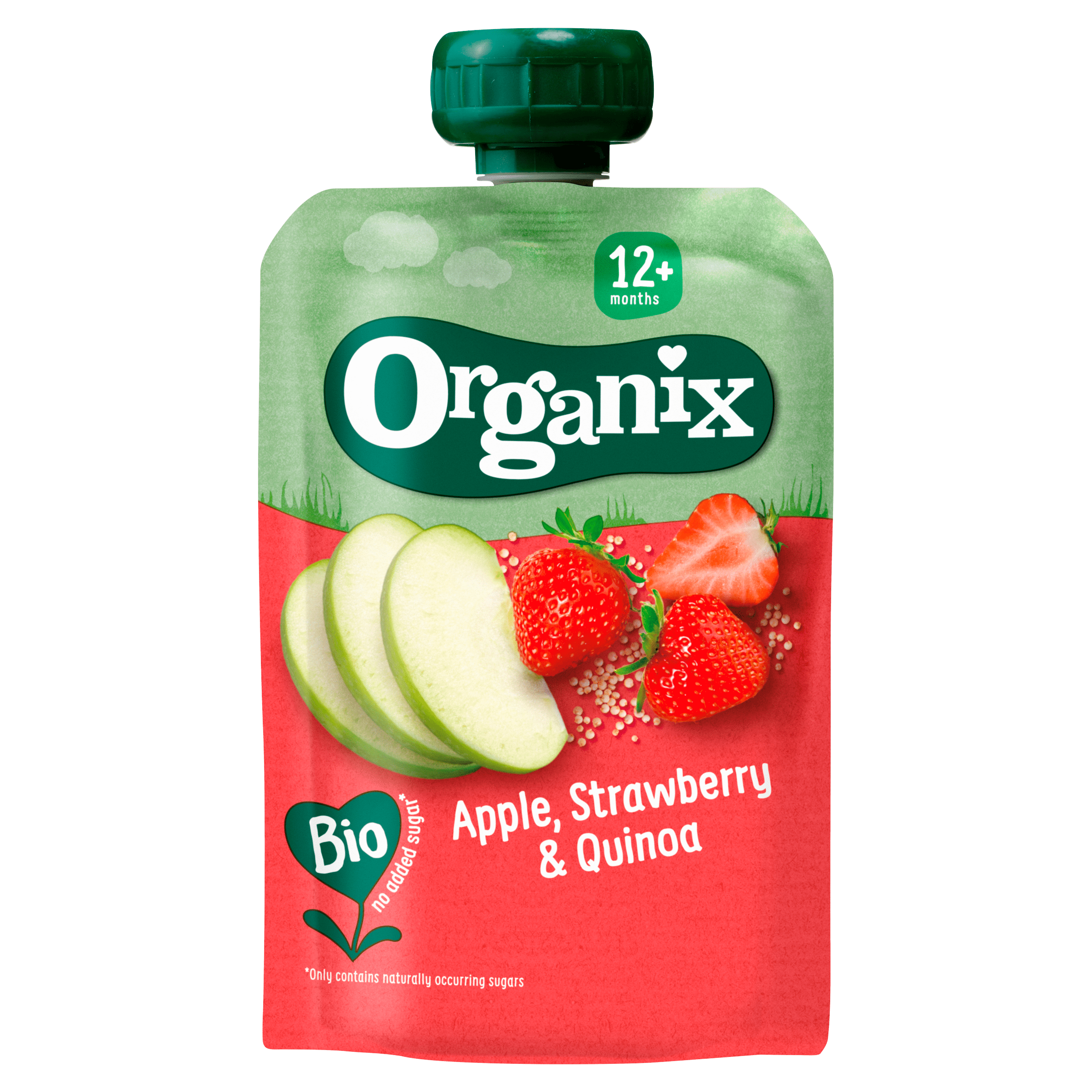 Organix Knijpfruit Appel Aardbei & Quinoa 12+m Per Stazak 100 g