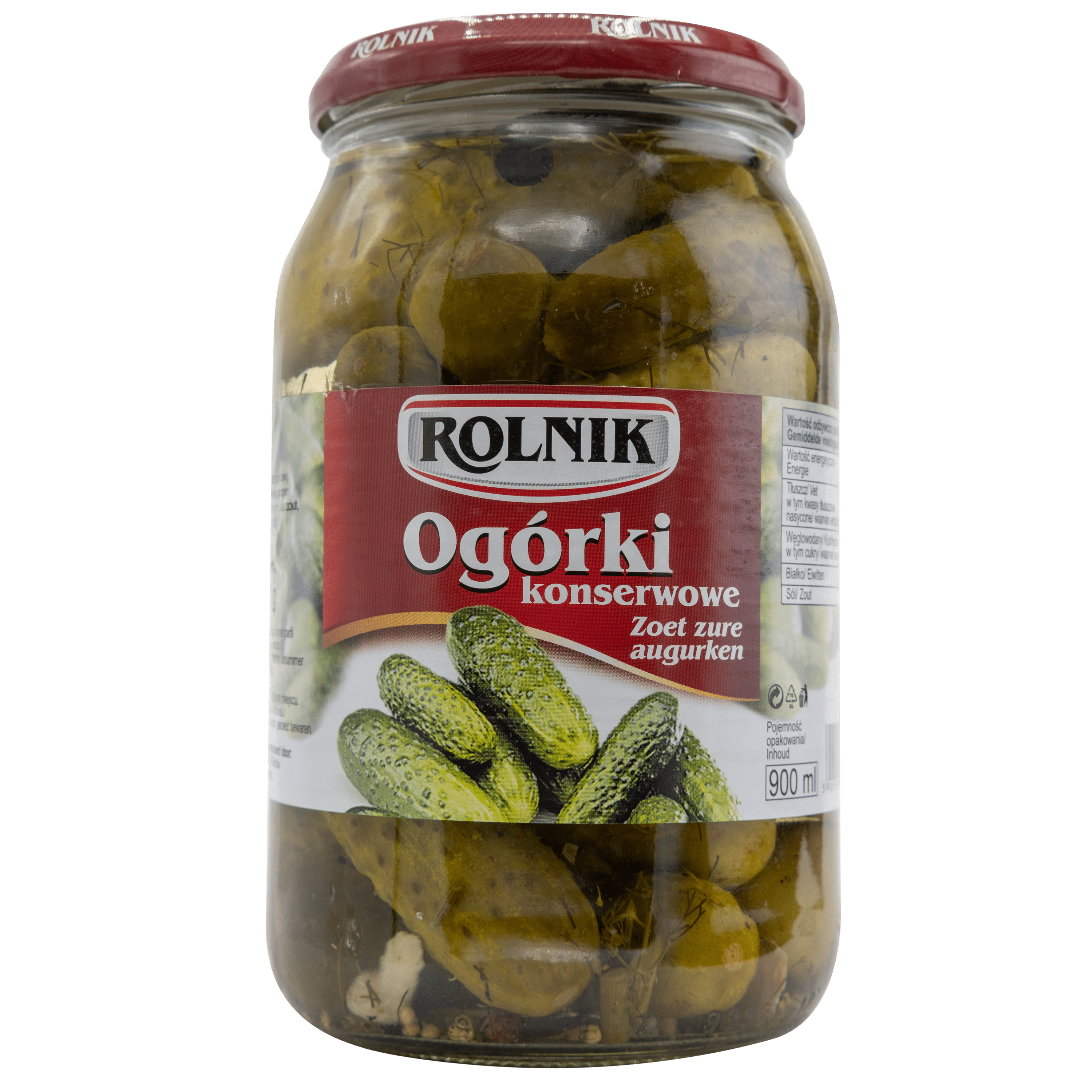 Rolnik Ogorki Konserwowe / Augurk zoet zuur Per Pot 850 g
