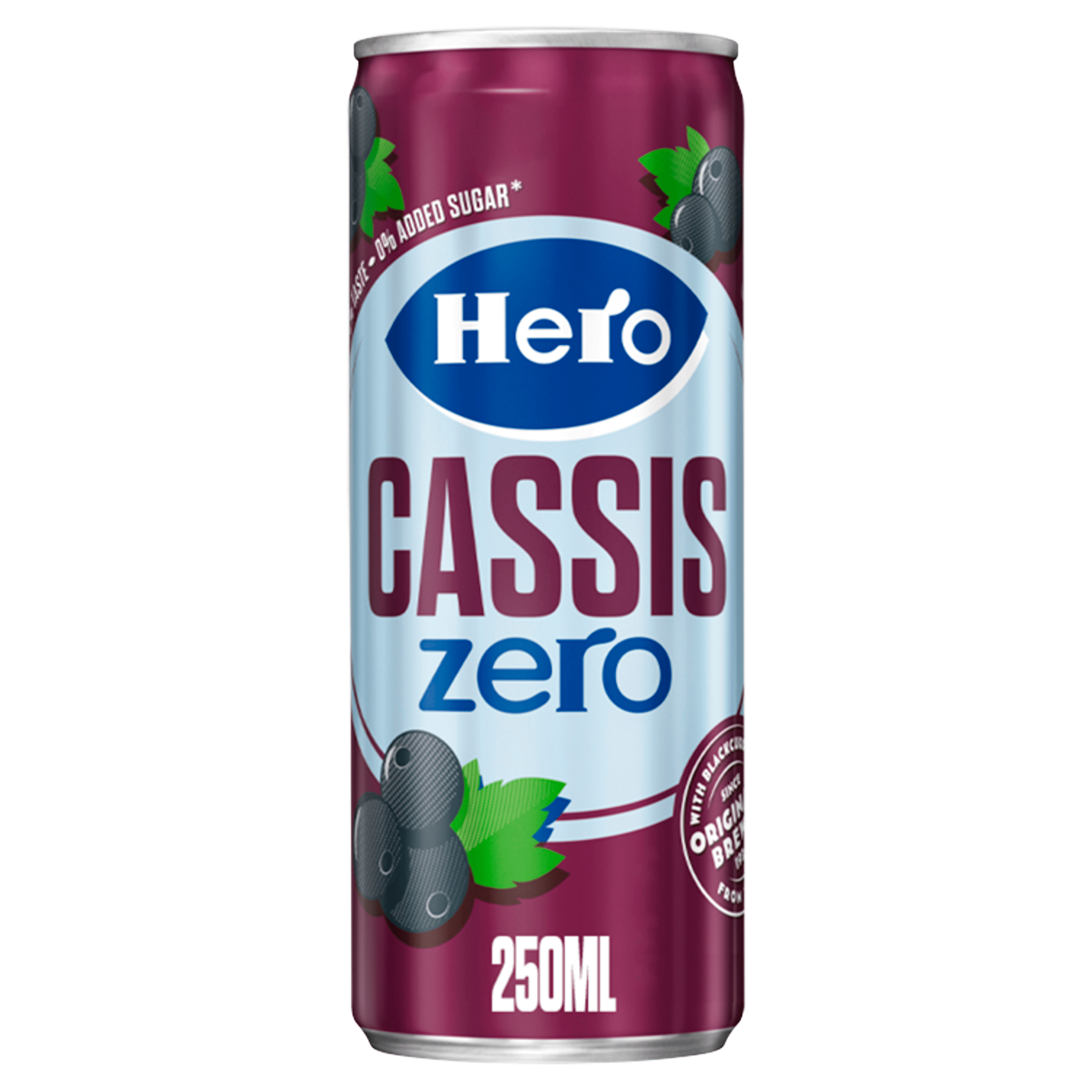 Hero Cassis Zero Per Blik 250 Ml