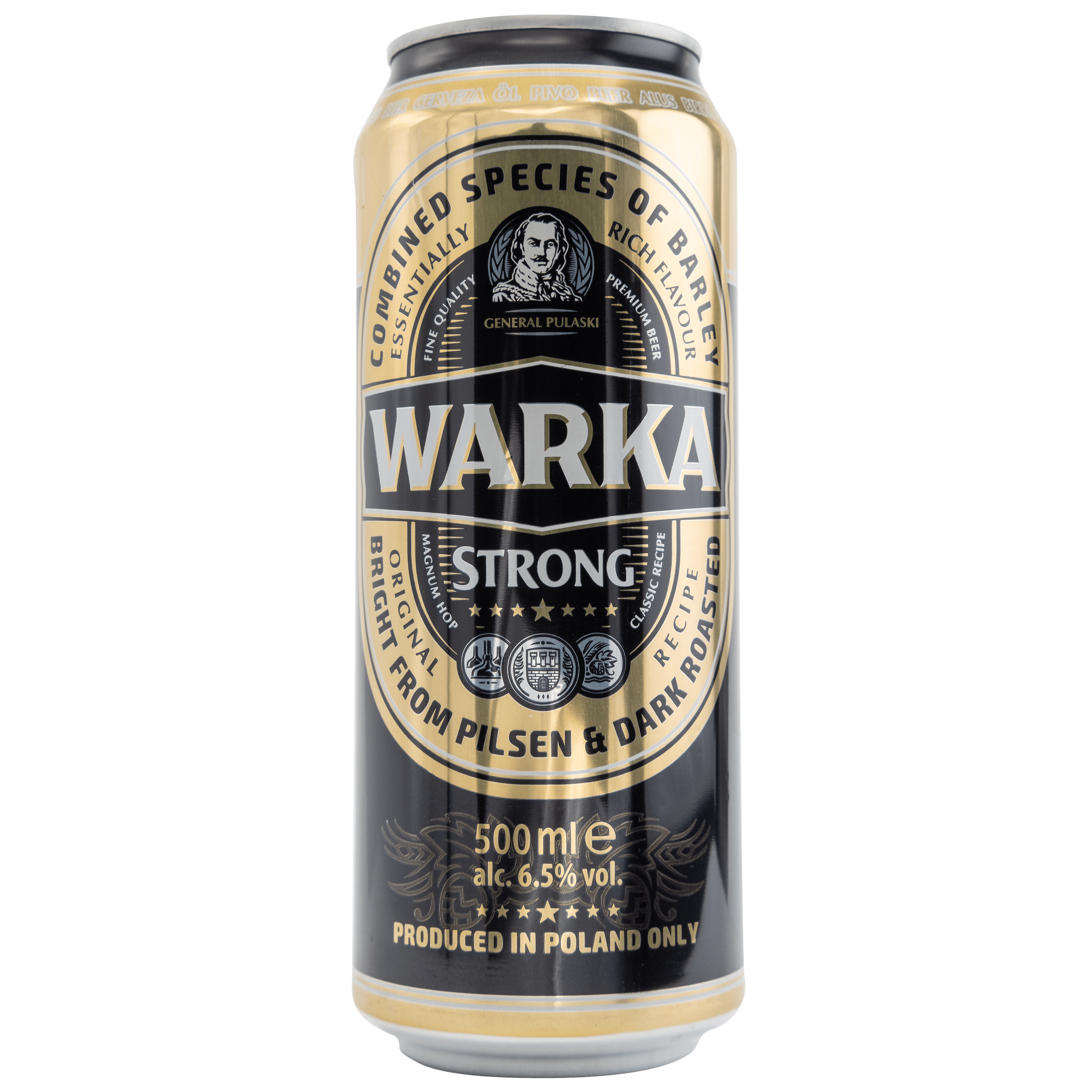 Warka Strong beer Per Blik 500 ml
