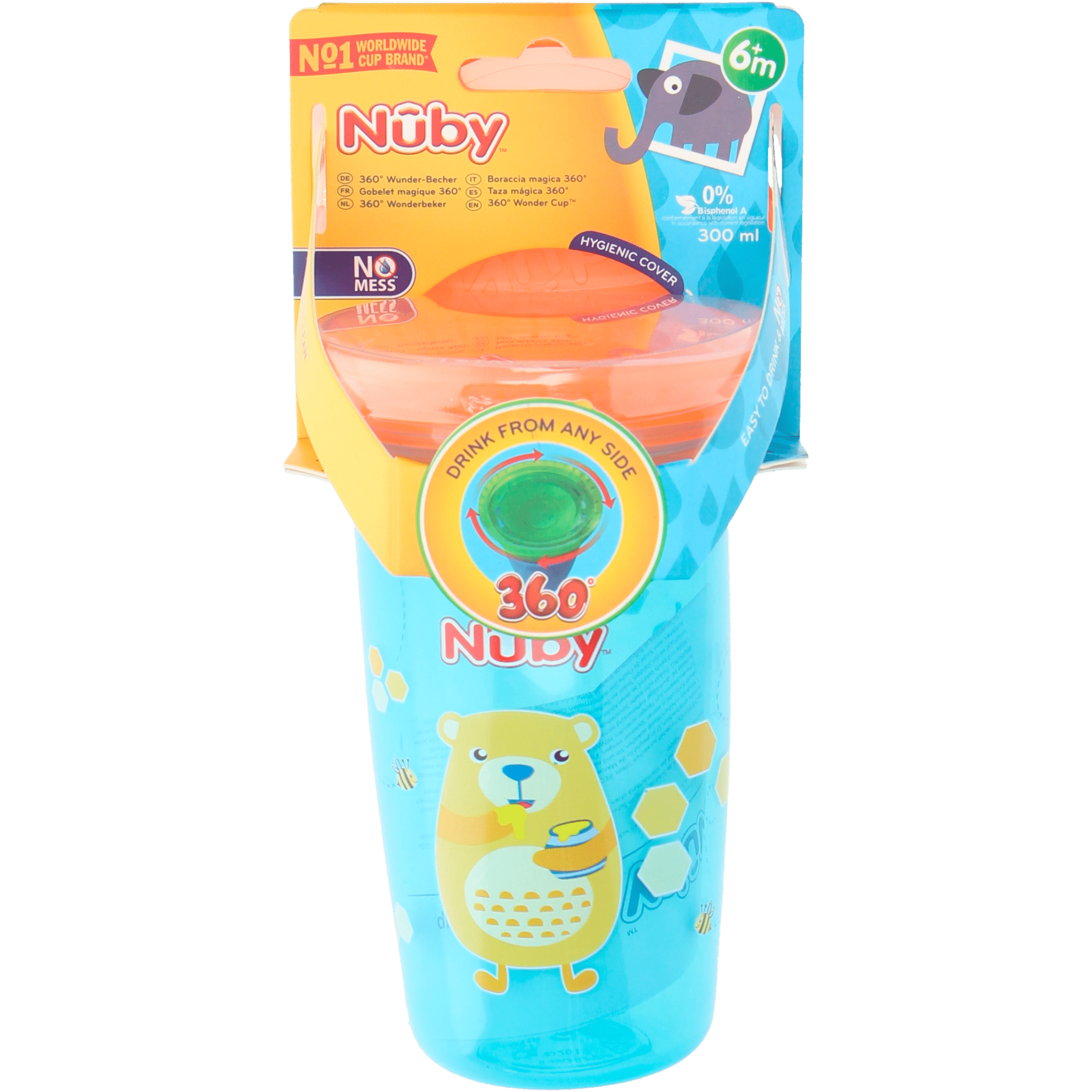 Nuby Wondercup oefenbeker 360 graden 300ml Per Stuk 1 st