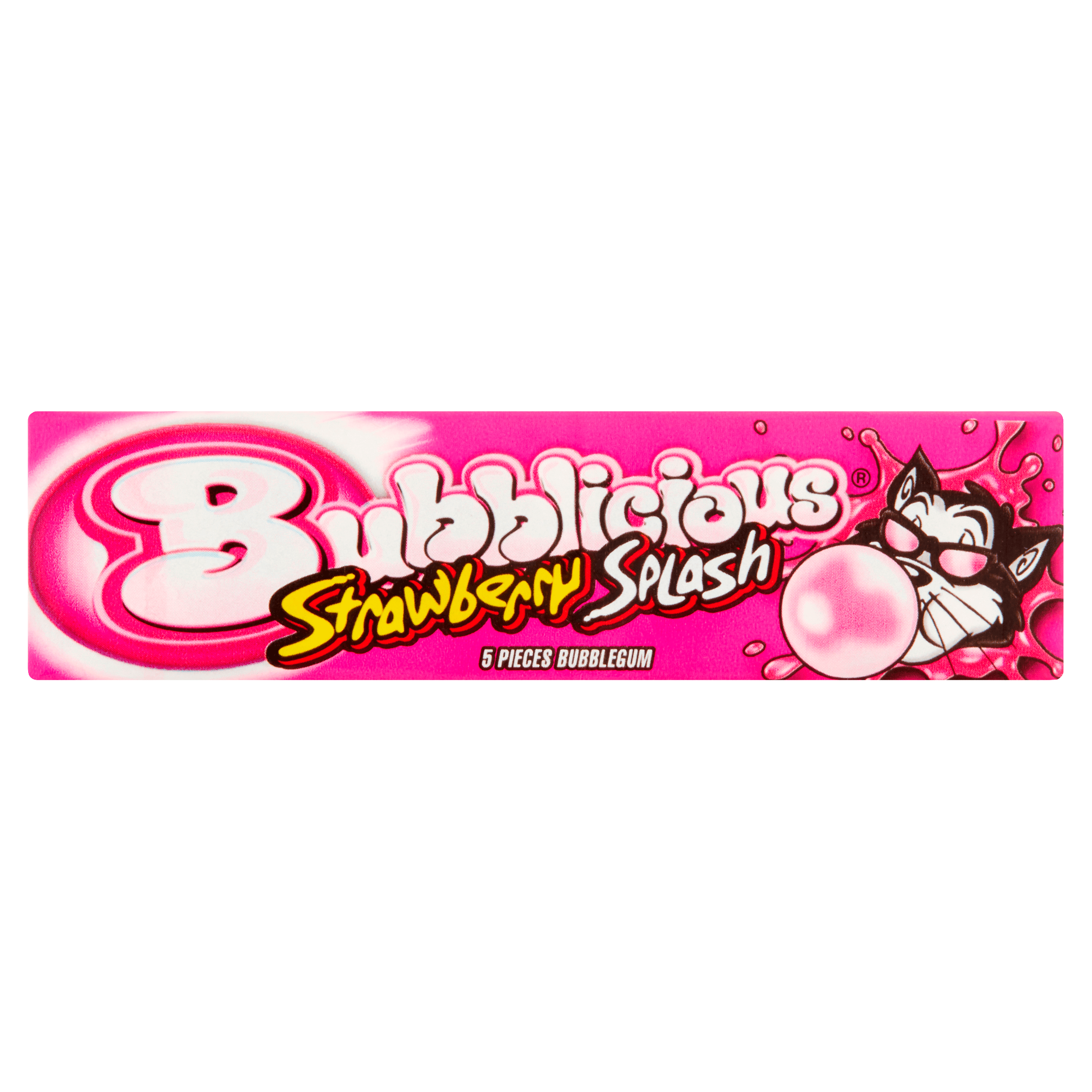 Bubblicious Kauwgom strawberry splash single Per Wikkel 38 g