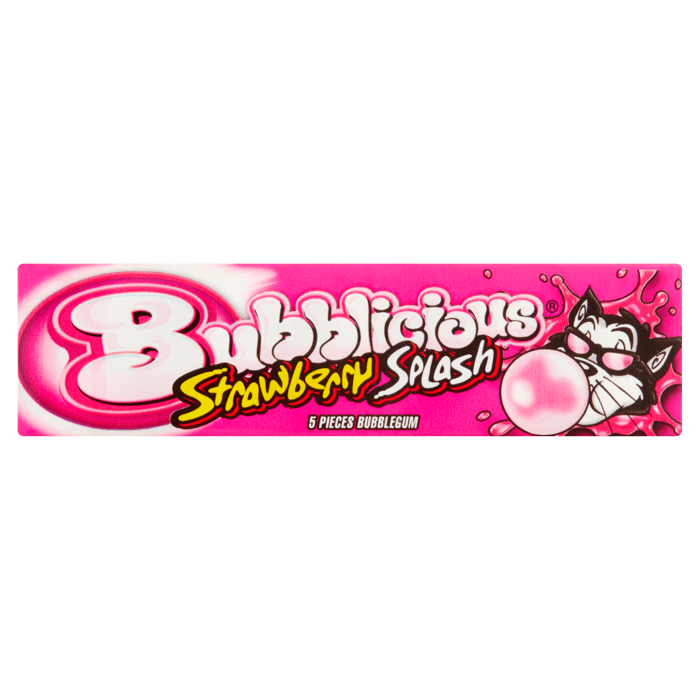 Bubblicious Kauwgom strawberry splash single Per Wikkel 38 g