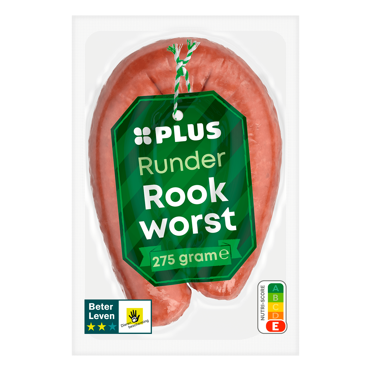 PLUS Runder rookworst BLK 2 sterren Per Zak 275 g