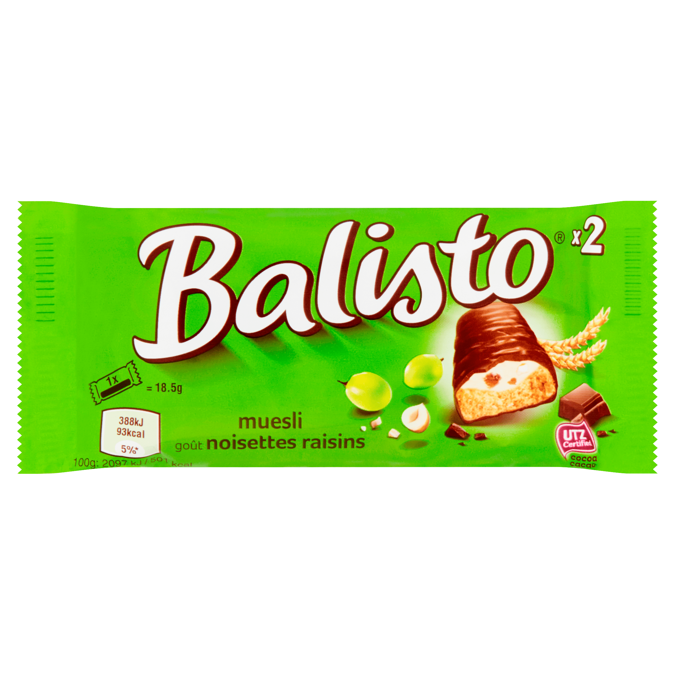 Balisto Muesli Melk chocolade reep single Per Krimp 37 g