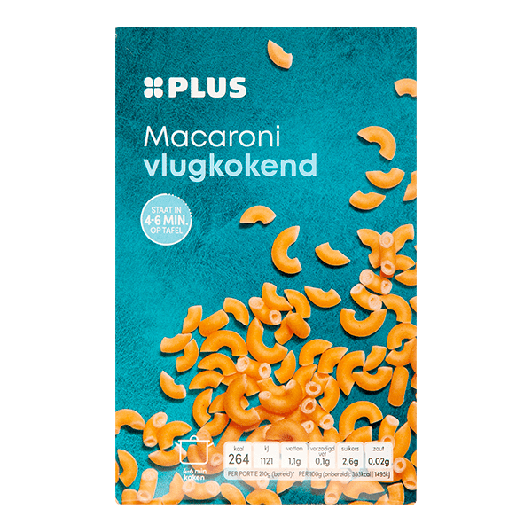 PLUS Macaroni vlugkokend Per Pak 500 g