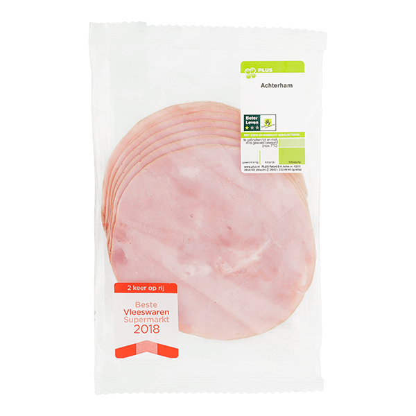 PLUS Achterham Per 125 gram