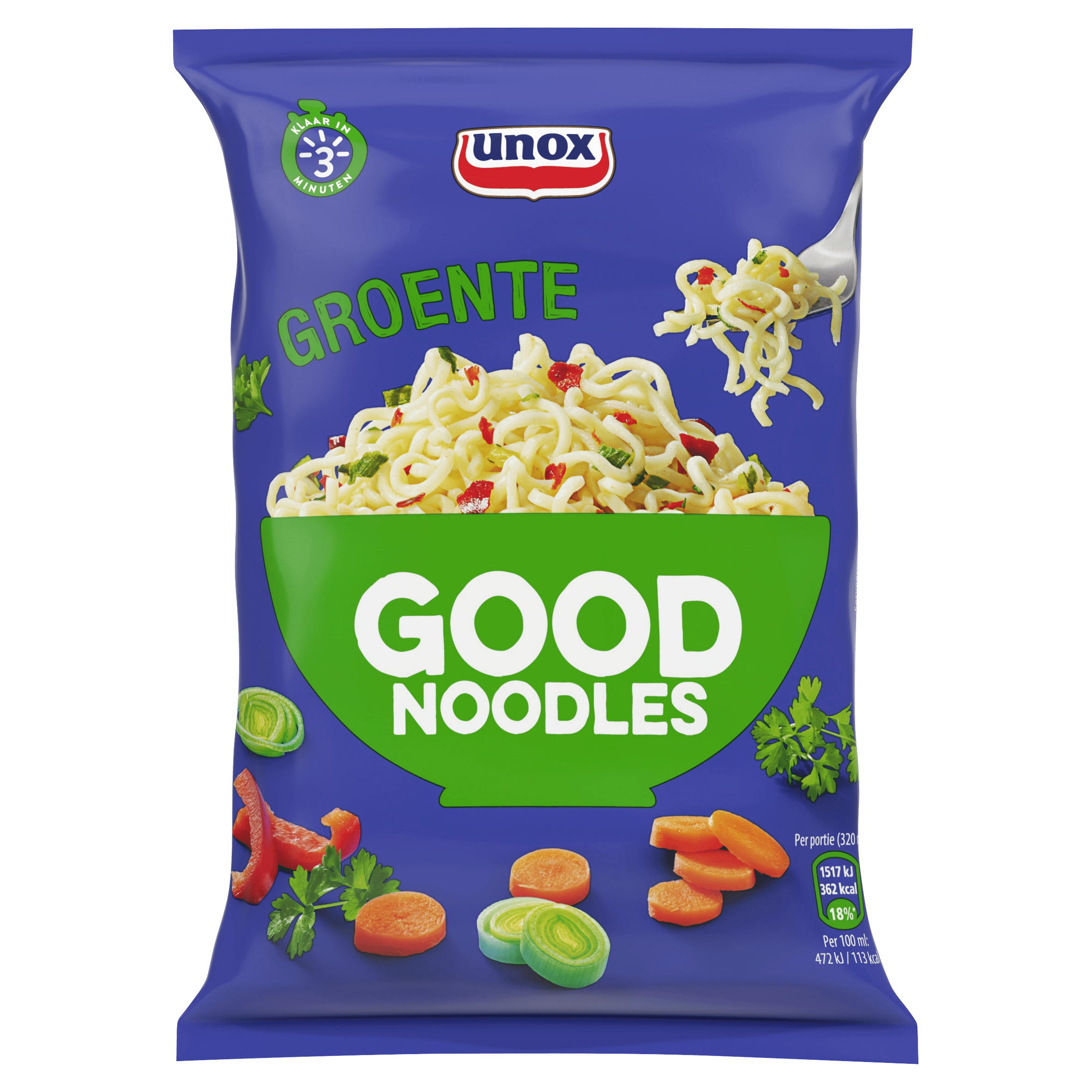 Unox Good noodles groente Per Wikkel 70 g