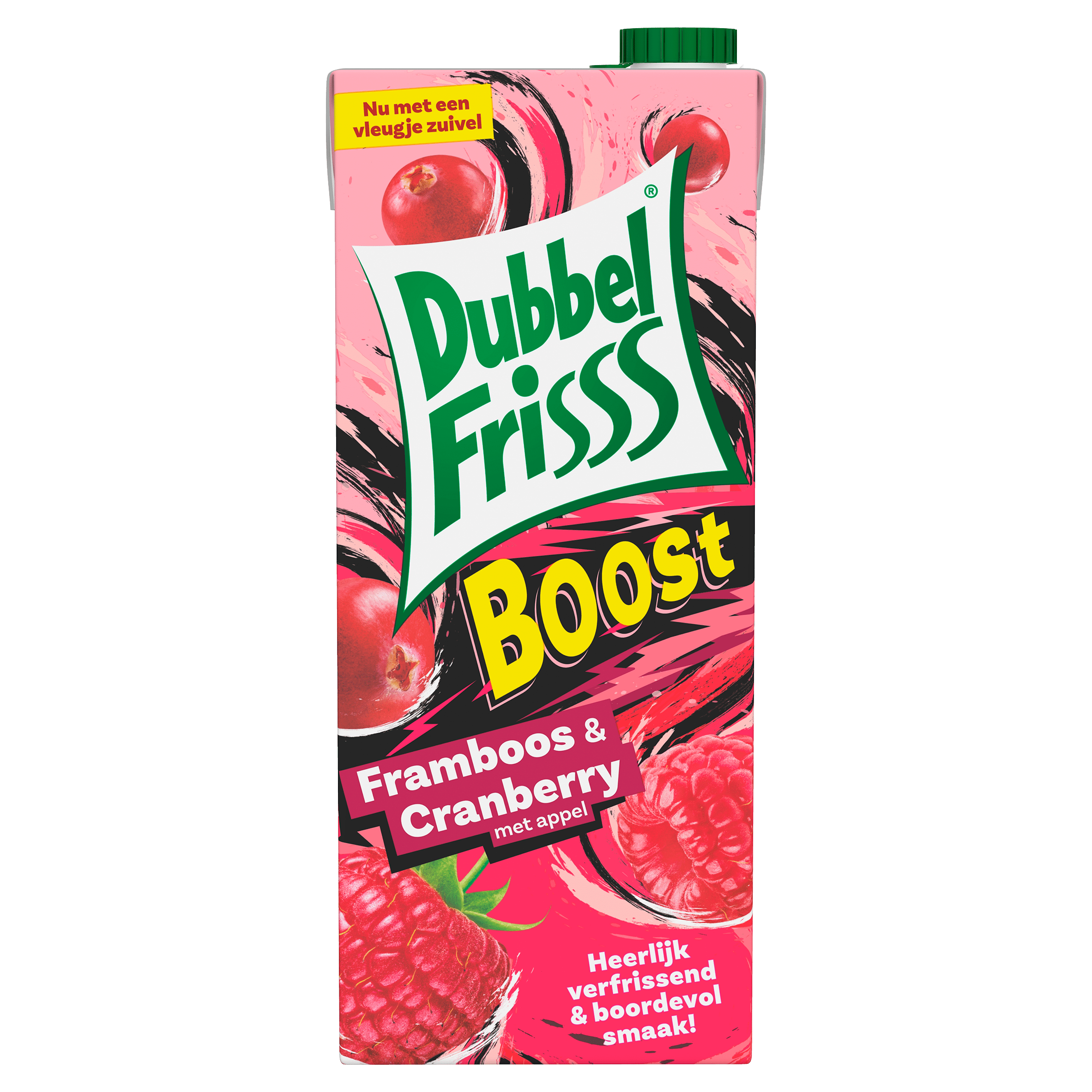 Dubbelfrisss Boost framboos & cranberry Per Pak 1500 ml