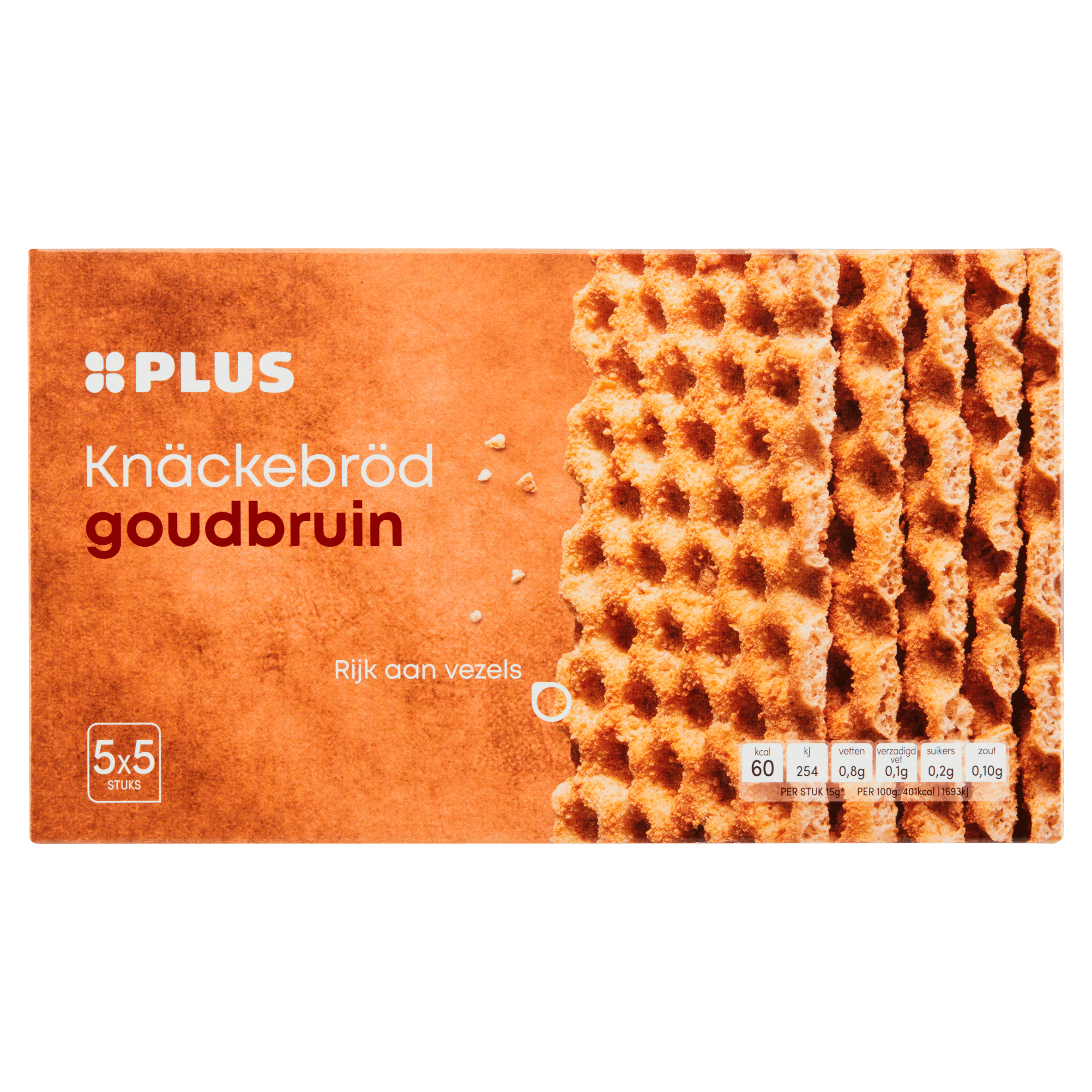 PLUS Knackebrod goudbruin Per Doos 375 g
