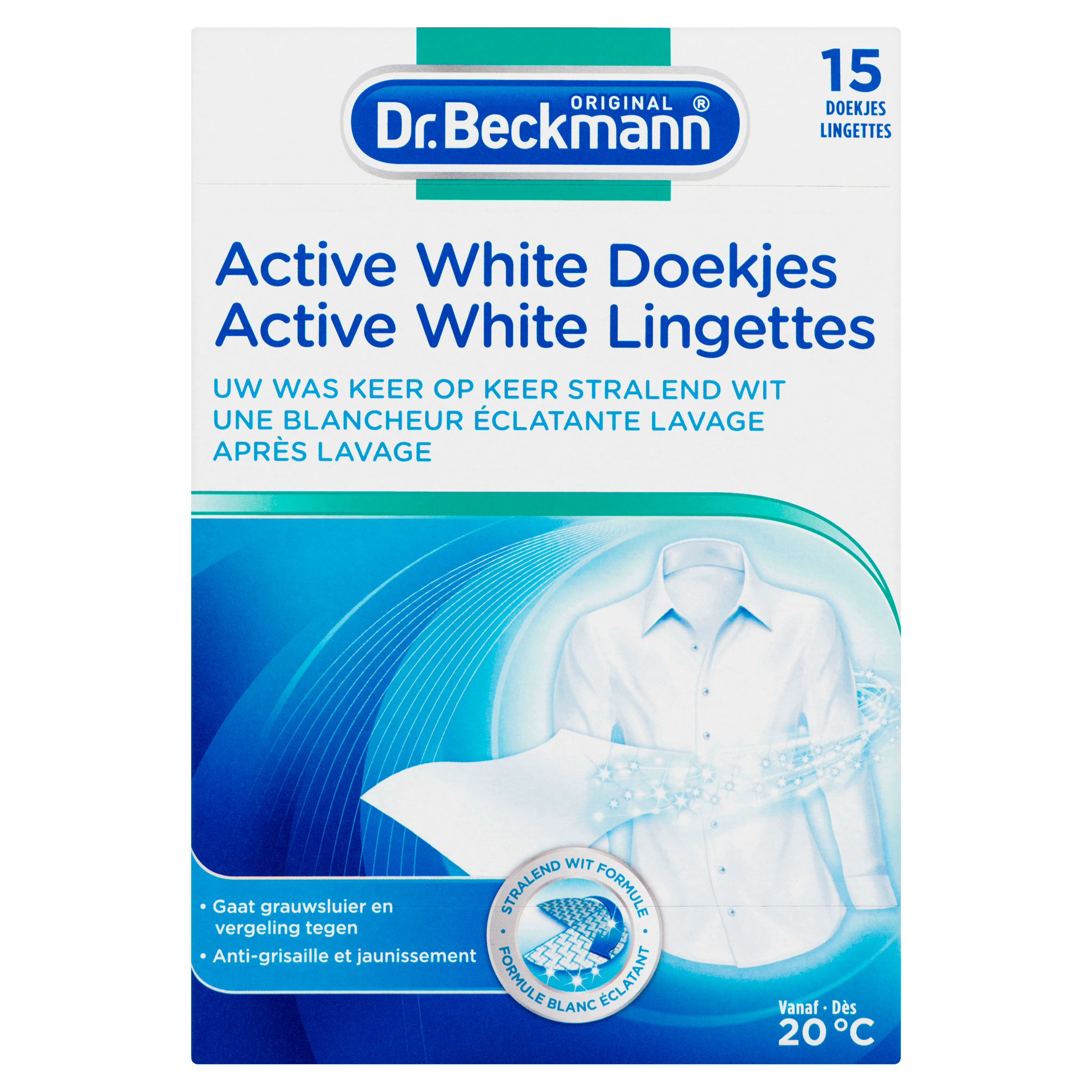 Dr. Beckman Active white sheets Per Doos 15 st