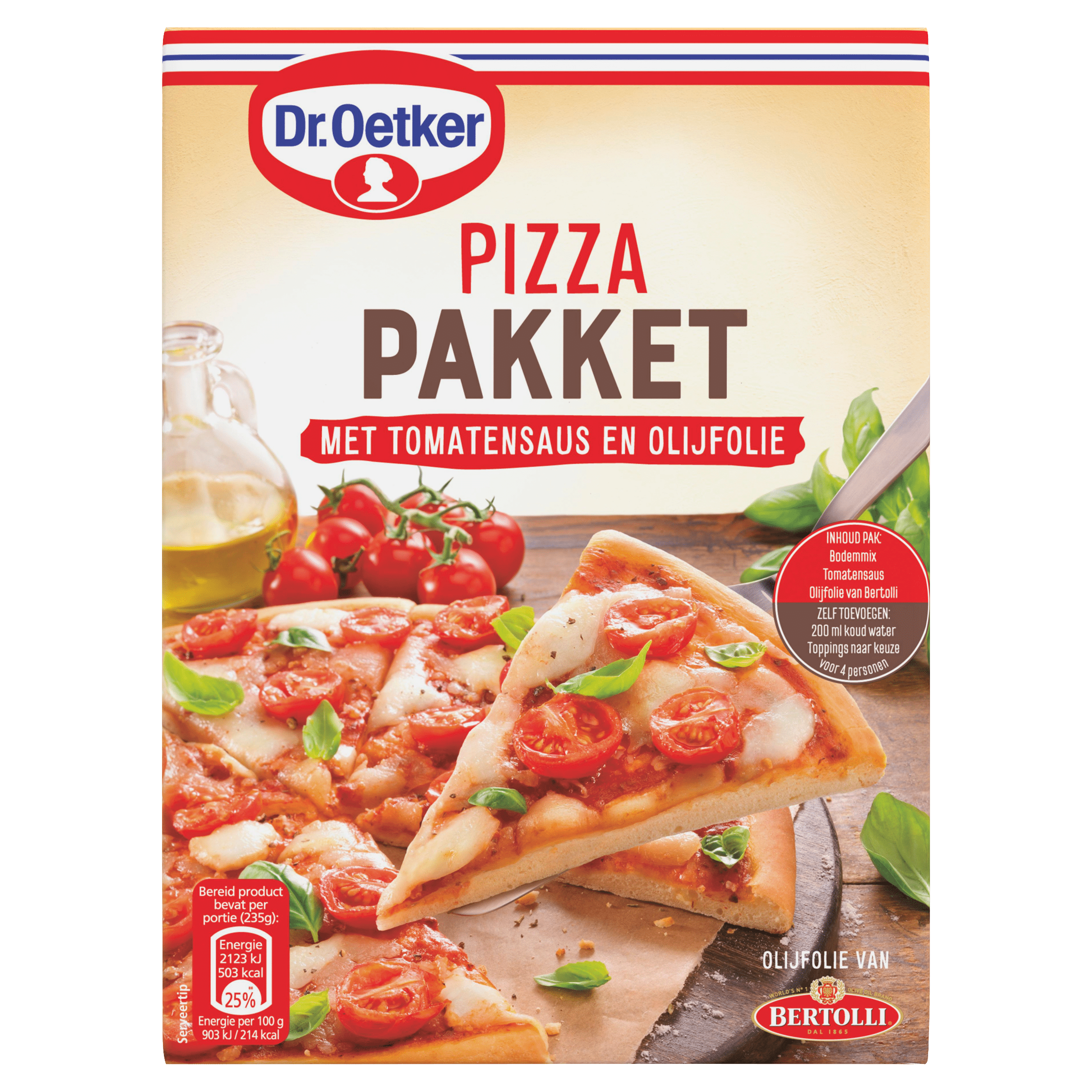 Dr. Oetker Pizza pakket tomatensaus en olijfolie Per Pak 615 g