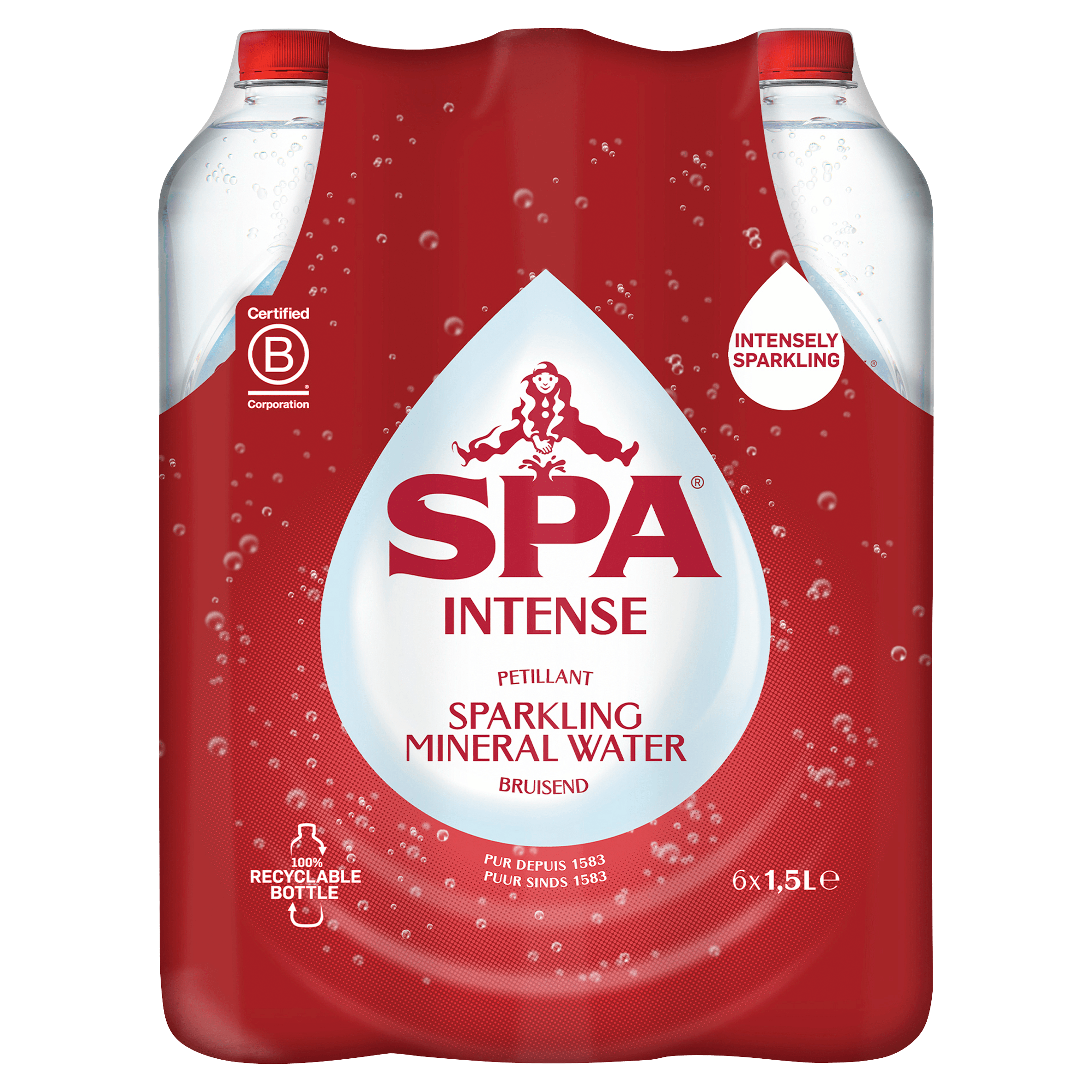 Spa Intense bruisend mineraalwater Per Krimp 9000 ml