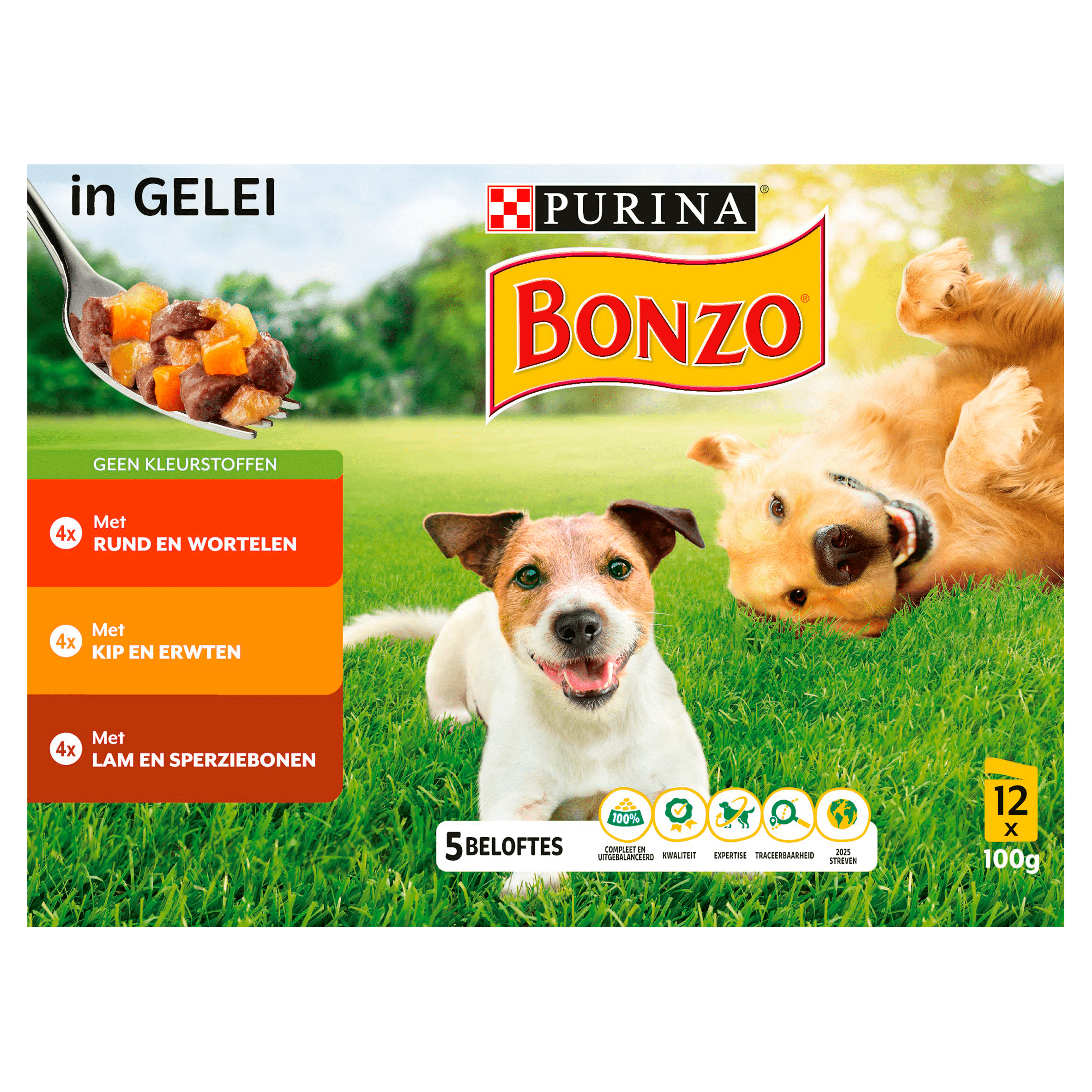 Bonzo Hondenvoer in gelei Per Doos 1200 g