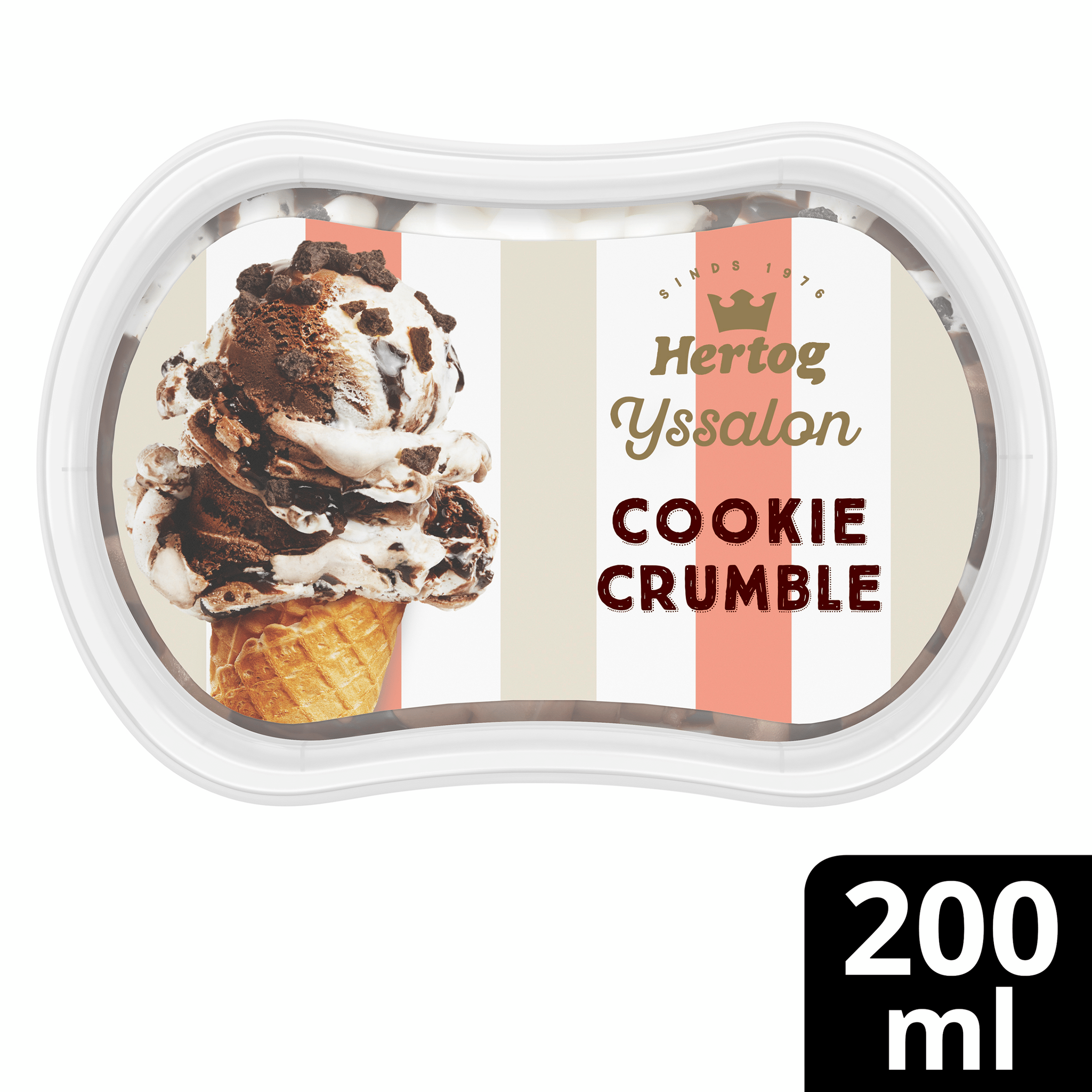 Hertog IJssalon mini cookie crumble Per Beker 200 ml