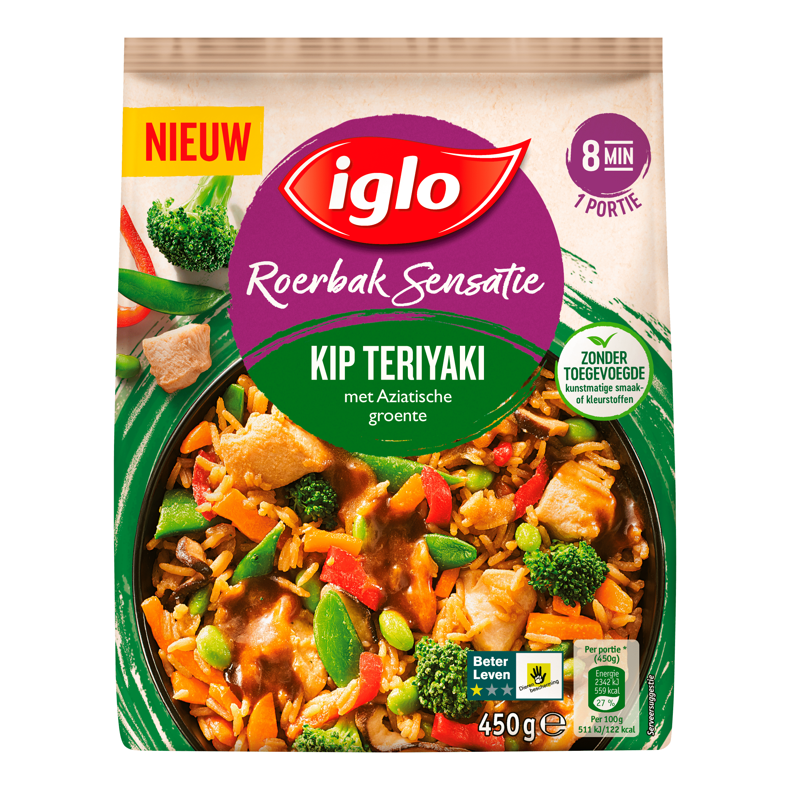 Iglo Roerbaksensatie Kip Teriyaki Per Stazak 450 g