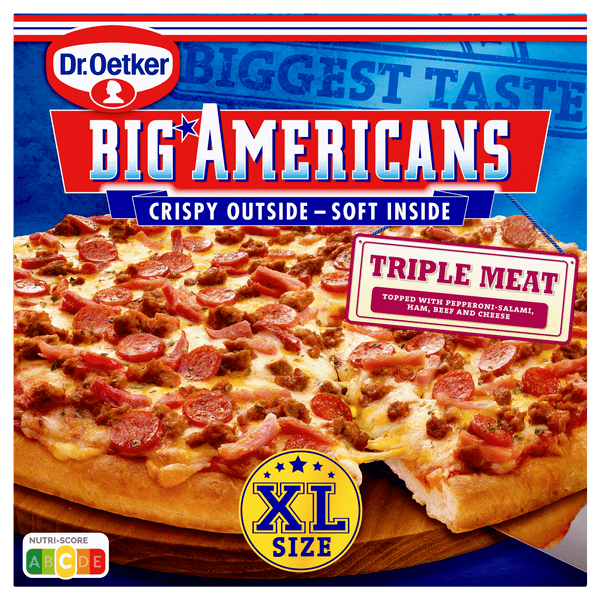 Dr. Oetker Big Americans XL pizza triple meat Per Doos 565 g