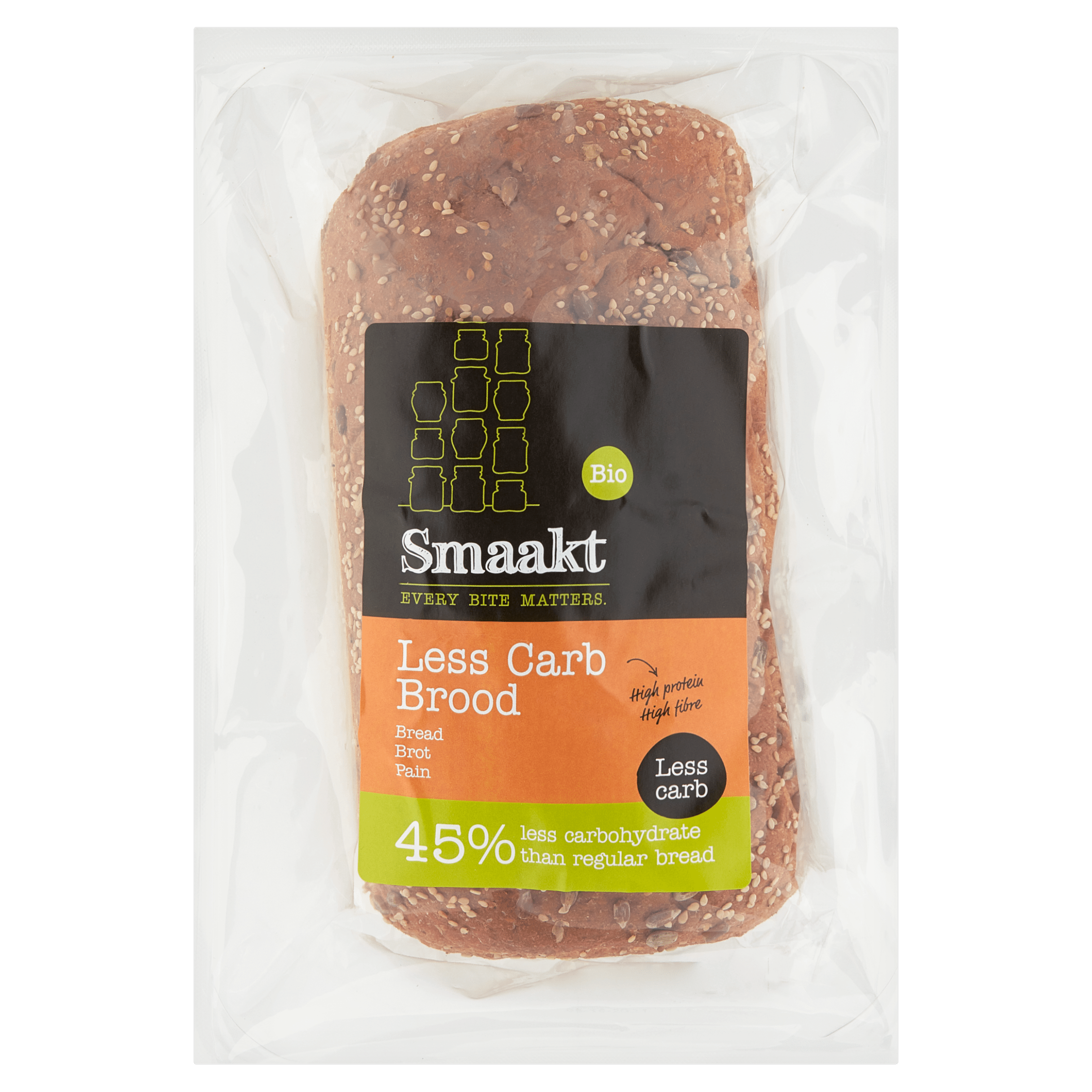 Smaakt Less Carb Brood houdbaar biologisch Per Zak 400 g
