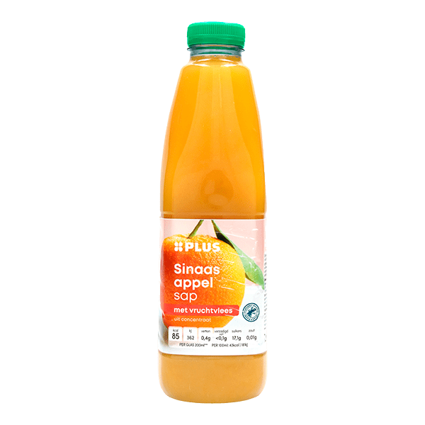PLUS Sinaasappelsap met vruchtvlees Per Fles 1000 ml