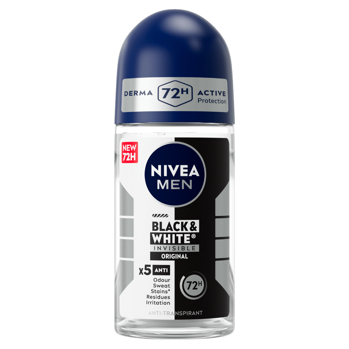 Nivea Deo Roller Invisible For Black & White Per Fles 50 ml