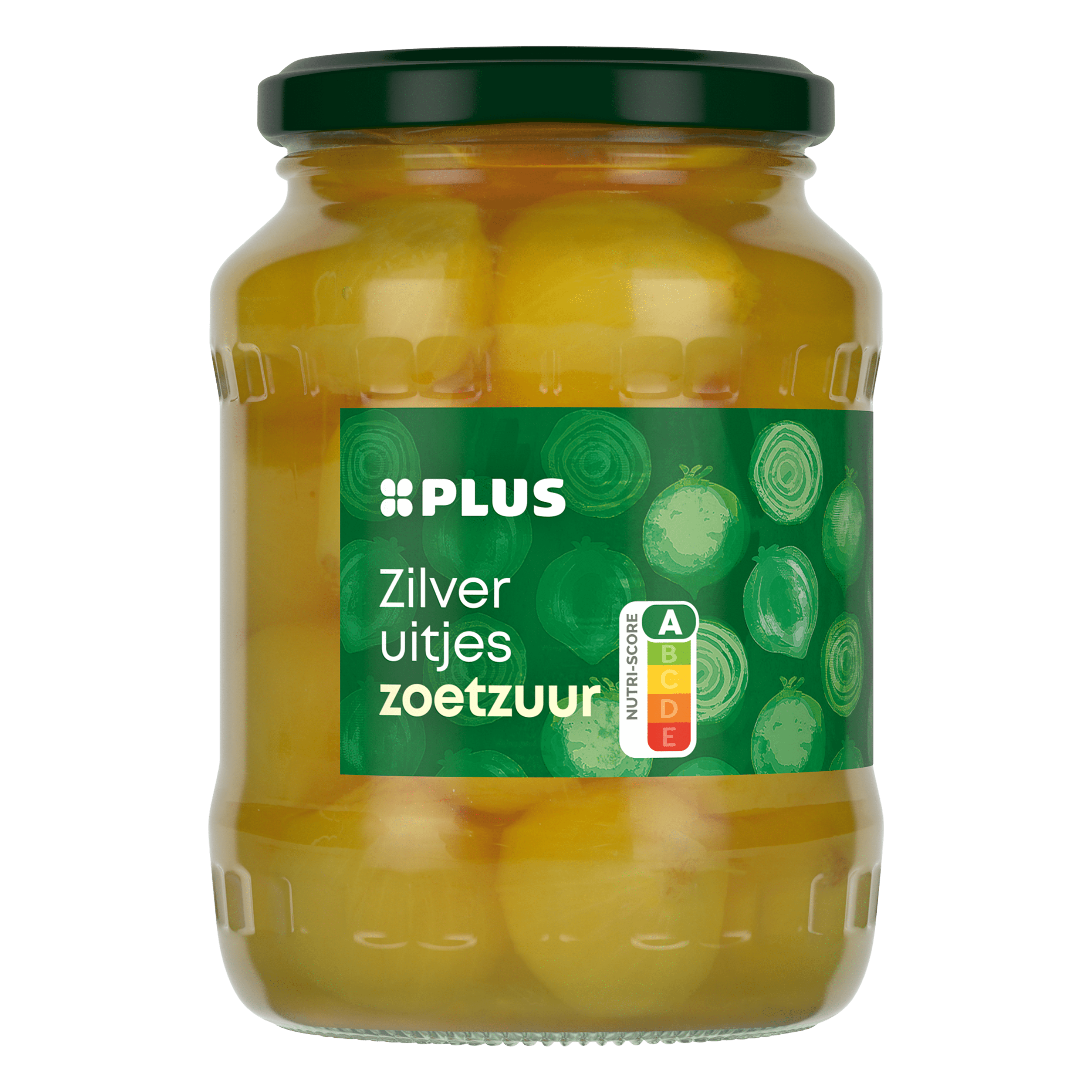 PLUS Zilveruitjes zoetzuur Per Pot 370 ml